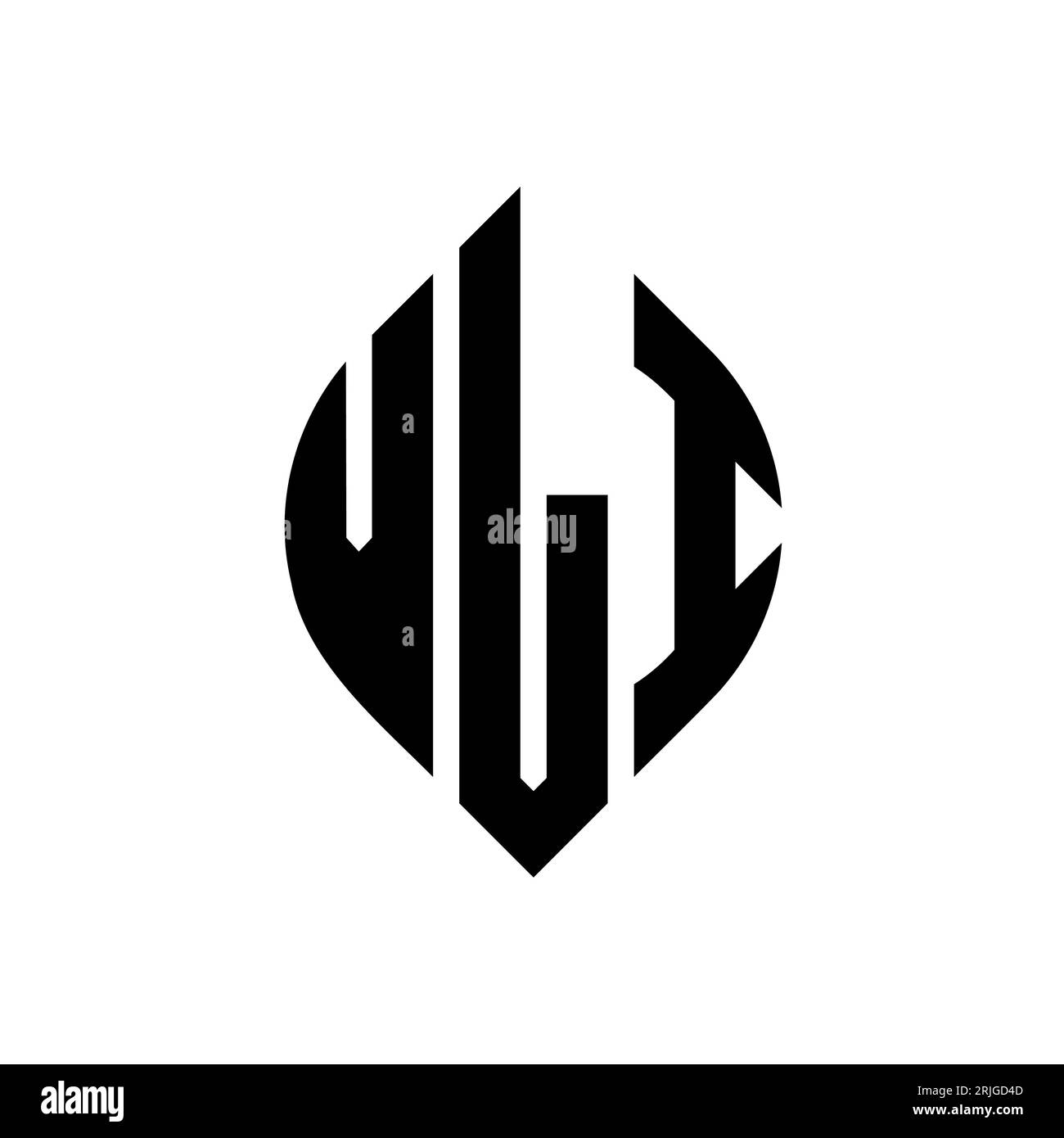 VLI circle letter logo design with circle and ellipse shape. VLI ...