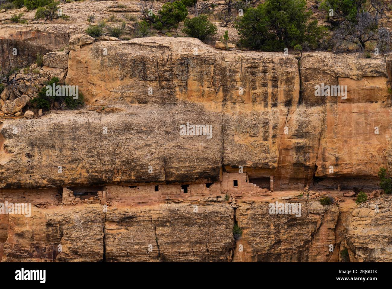View of House of Many Windows across Fewkes Canyno, Chapin Mesa, Mesa ...