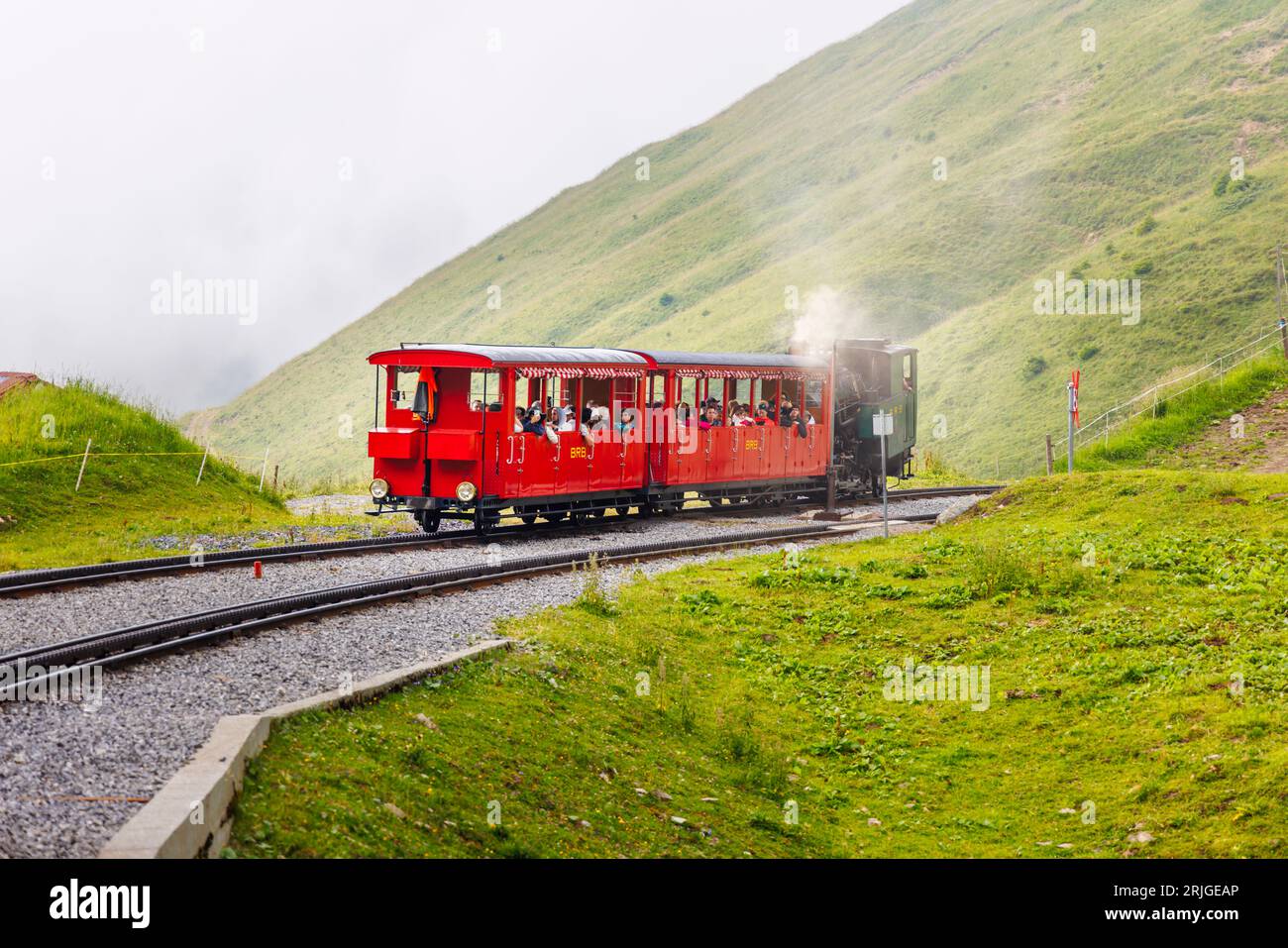 Brienz Rothorn Railway, a popular vintage cogwheel railway on the ...