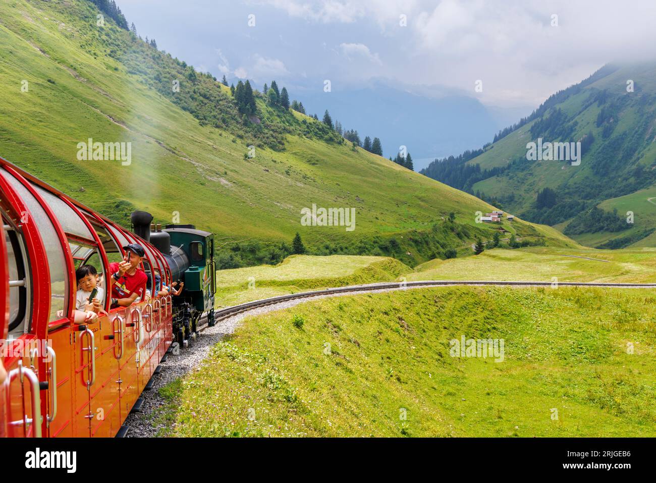 Brienz Rothorn Railway, a popular vintage cogwheel railway on the ...