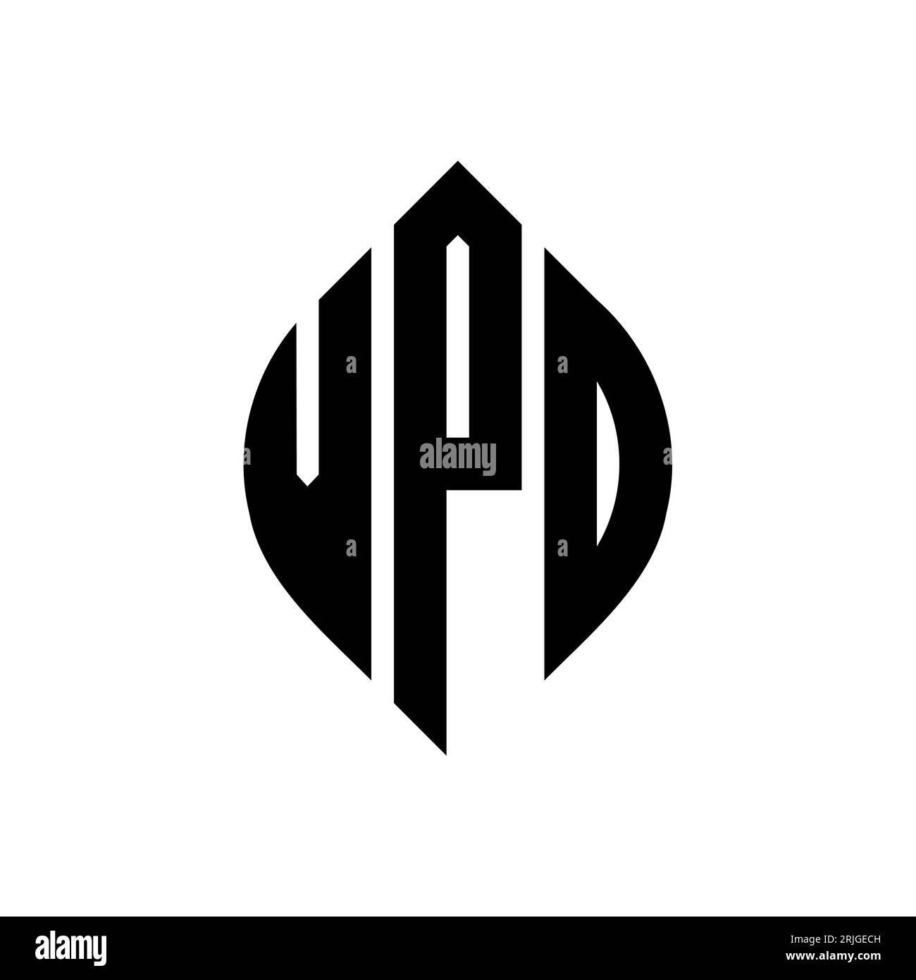 VPD circle letter logo design with circle and ellipse shape. VPD ...