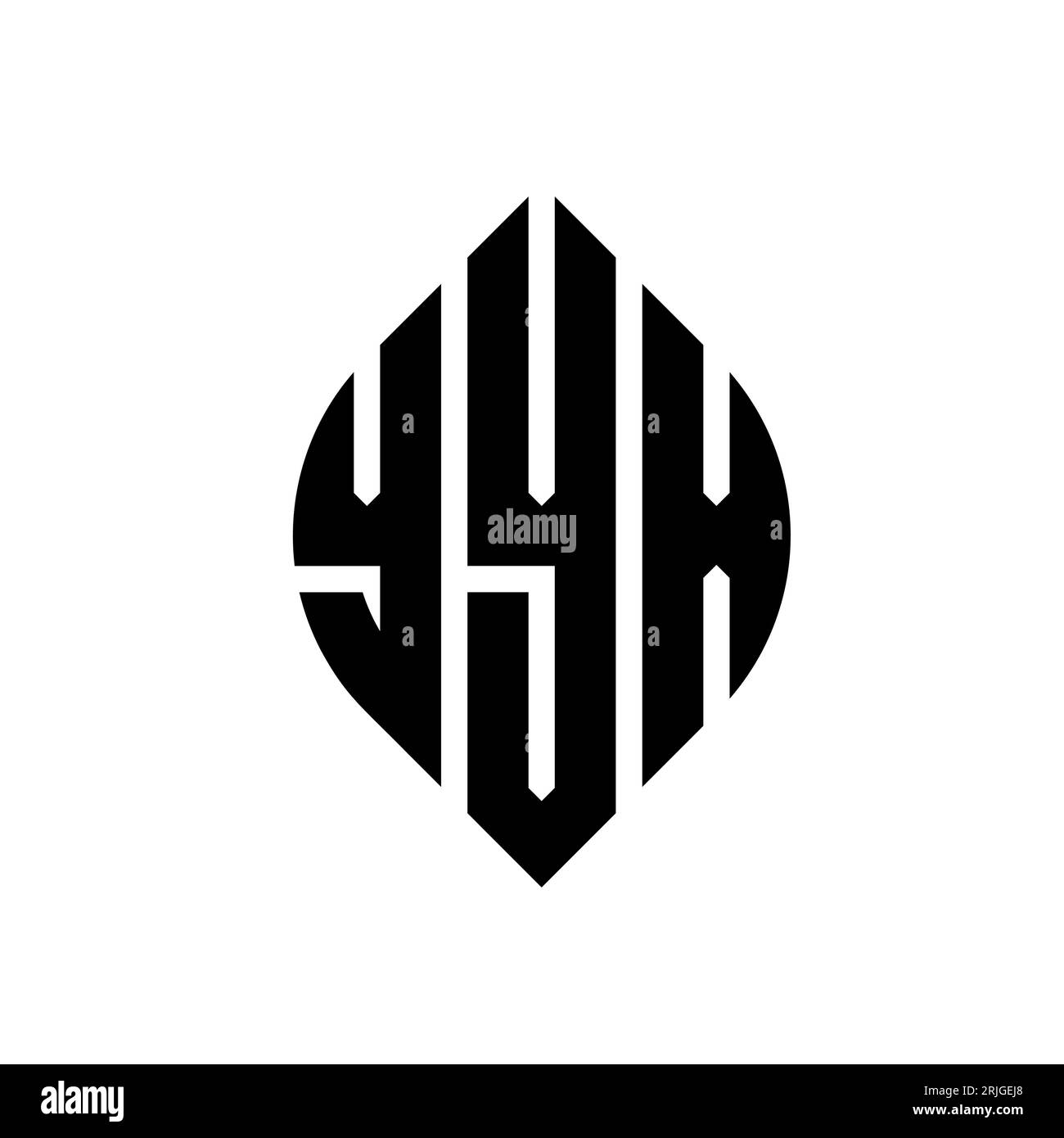 YYX circle letter logo design with circle and ellipse shape. YYX ...