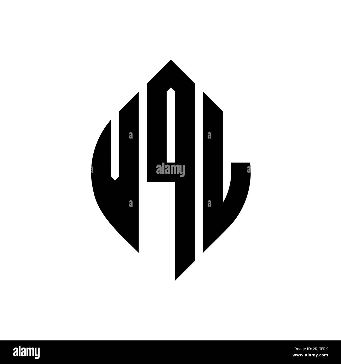 VQL circle letter logo design with circle and ellipse shape. VQL ...