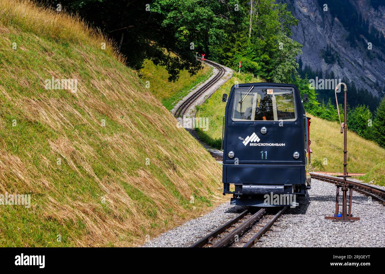 Brienz Rothorn Railway, a popular vintage cogwheel railway on the ...