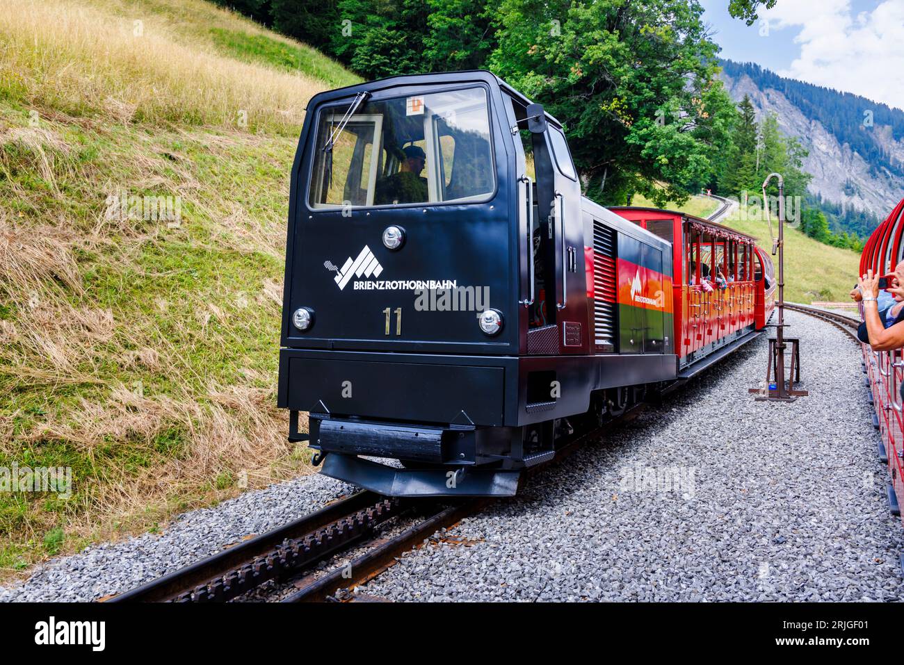 Brienz Rothorn Railway, a popular vintage cogwheel railway on the ...