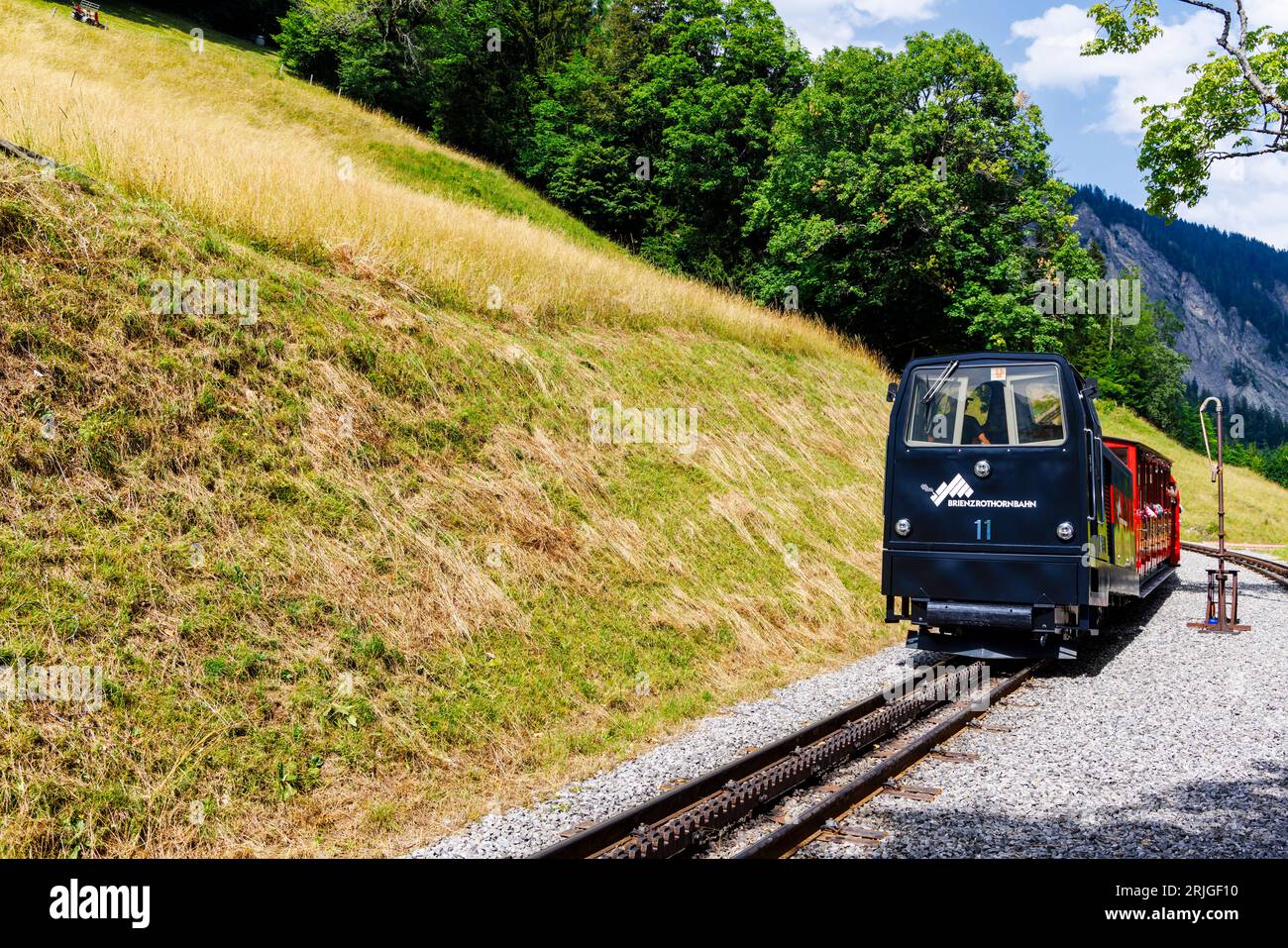 Brienz Rothorn Railway, a popular vintage cogwheel railway on the ...