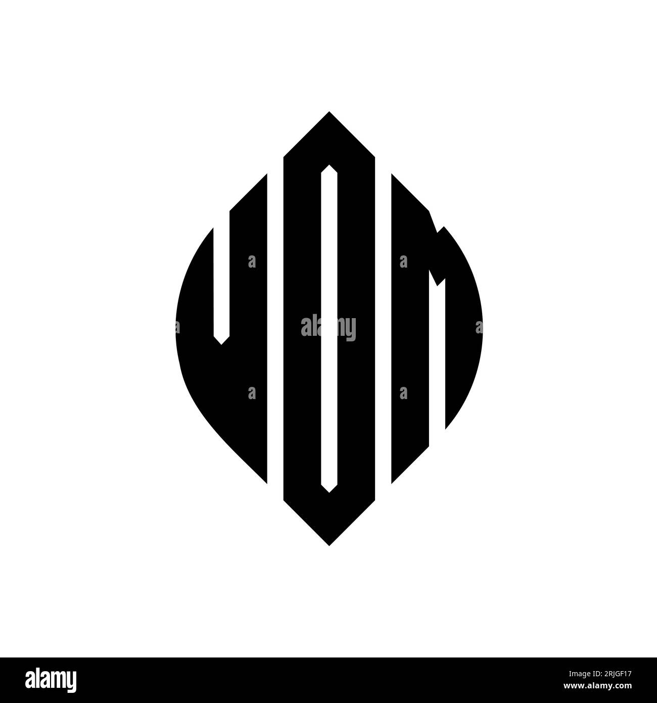 VOM circle letter logo design with circle and ellipse shape. VOM ...