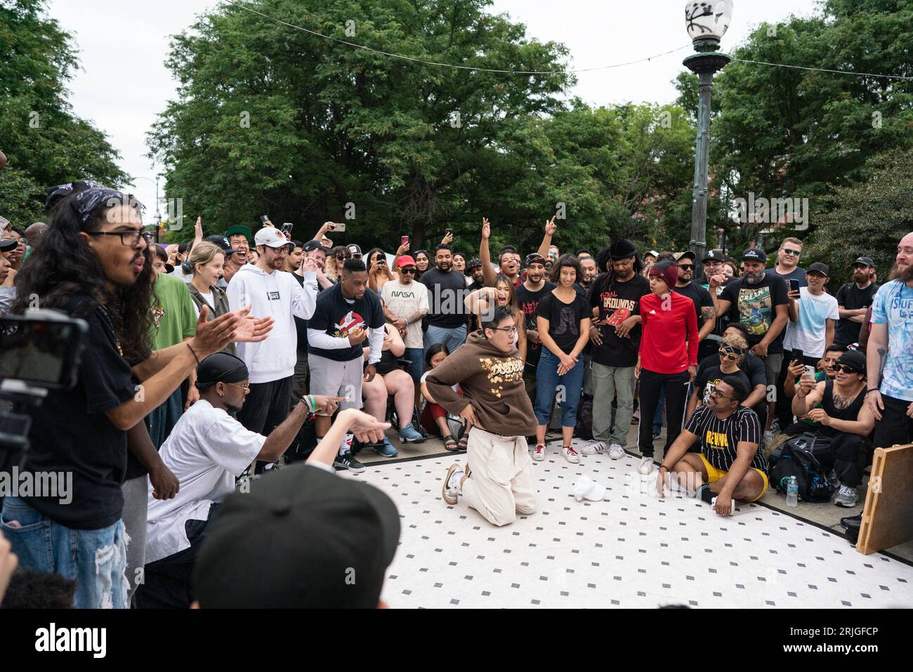 Dancers compete in a open styles competition as part of the Battle 4 ...