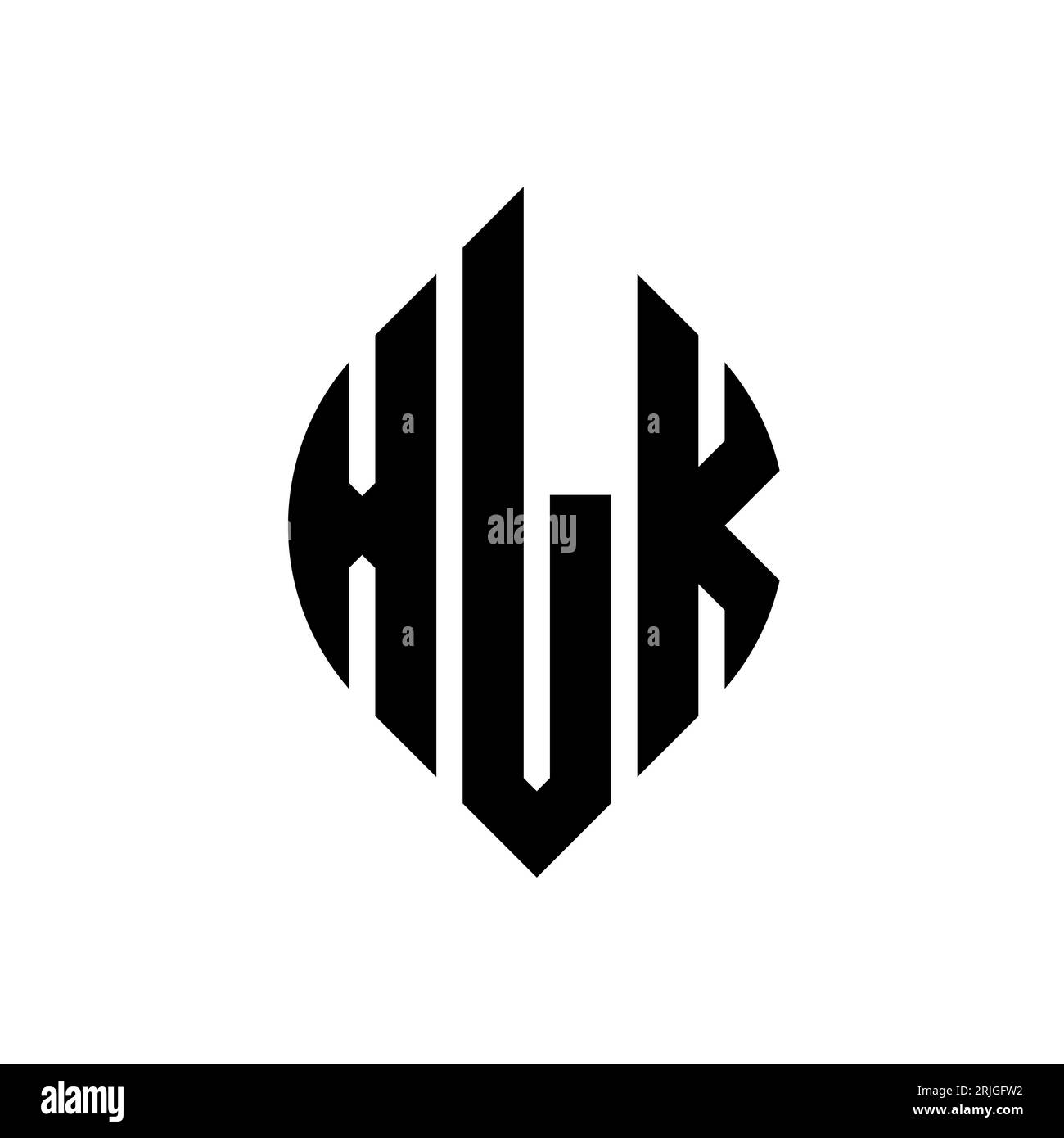 XLK circle letter logo design with circle and ellipse shape. XLK ...