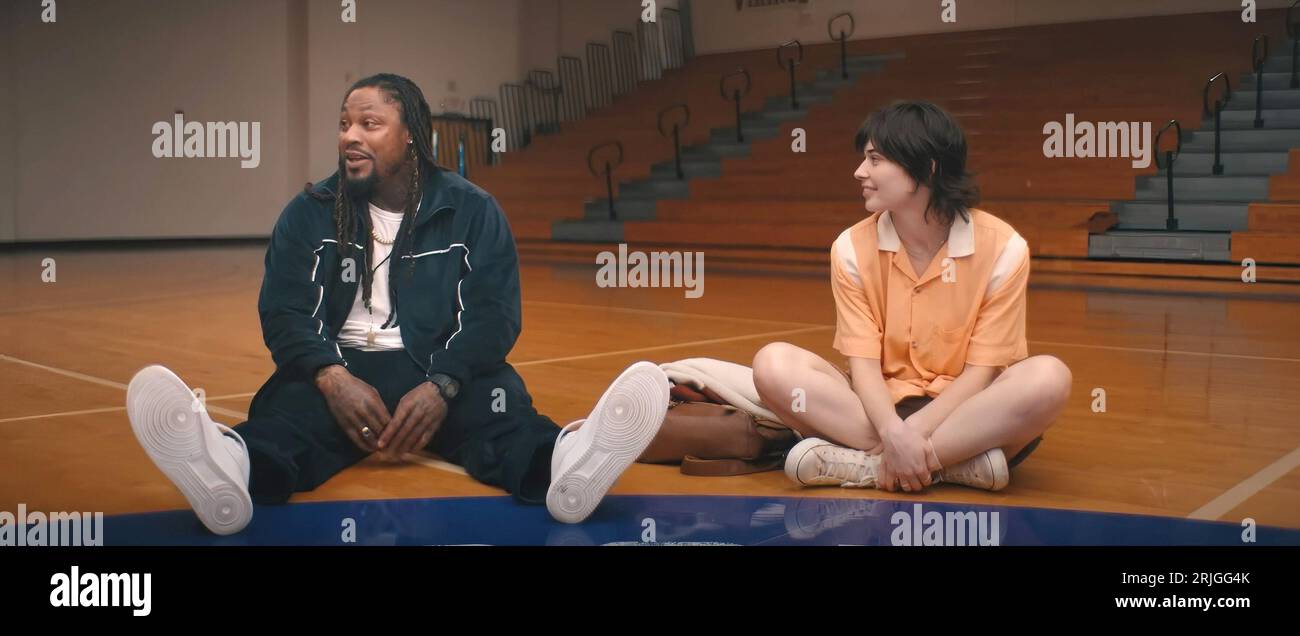 BOTTOMS, from left: Marshawn Lynch, Ruby Cruz, 2023. © United Artists ...