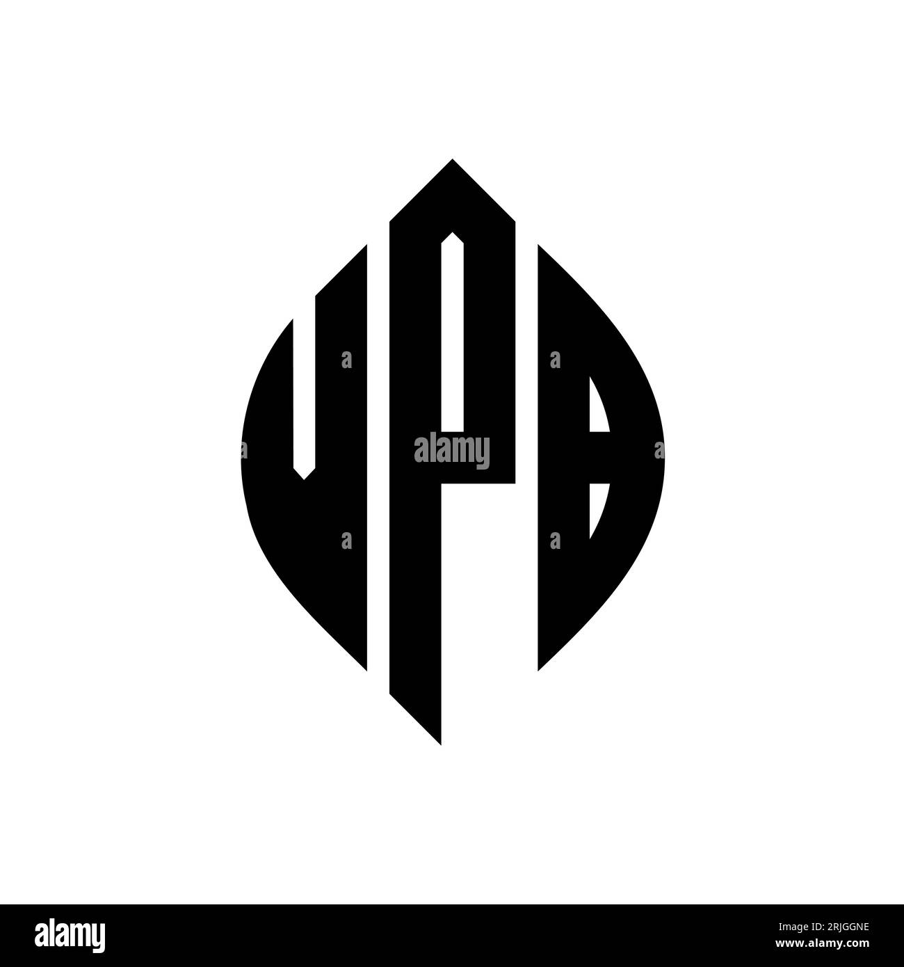 VPB circle letter logo design with circle and ellipse shape. VPB ...