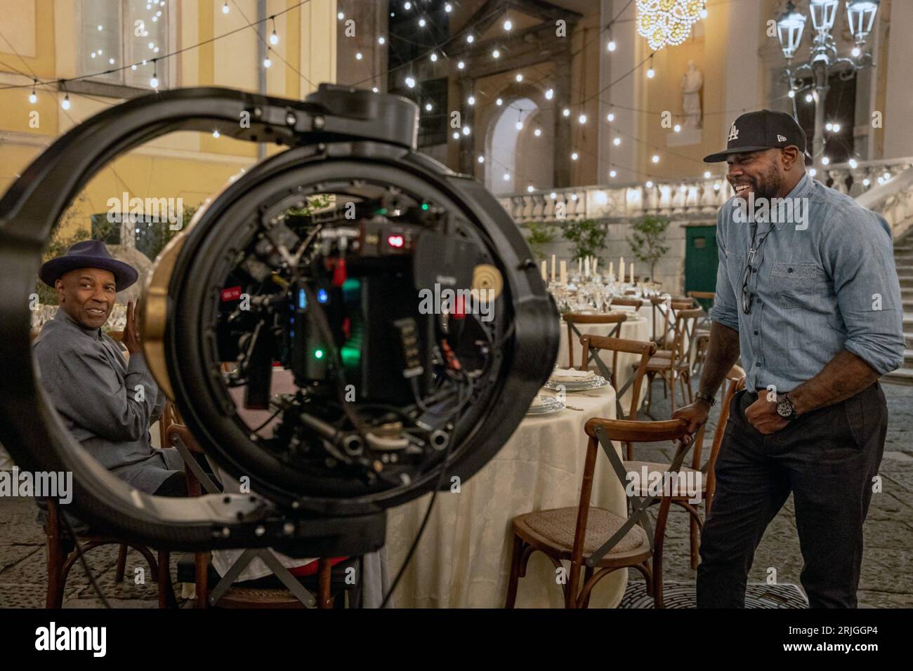 THE EQUALIZER 3, from left: Denzel Washington, director Antoine Fuqua ...