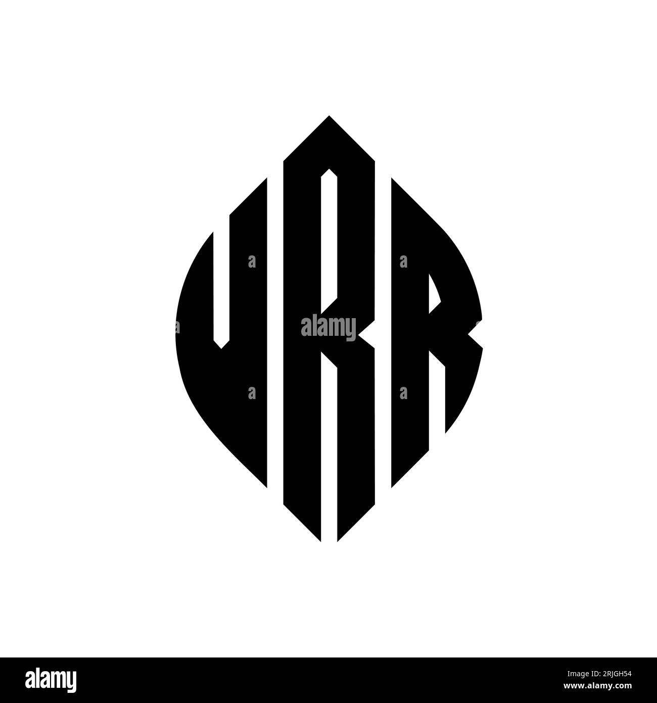 VRR circle letter logo design with circle and ellipse shape. VRR ...