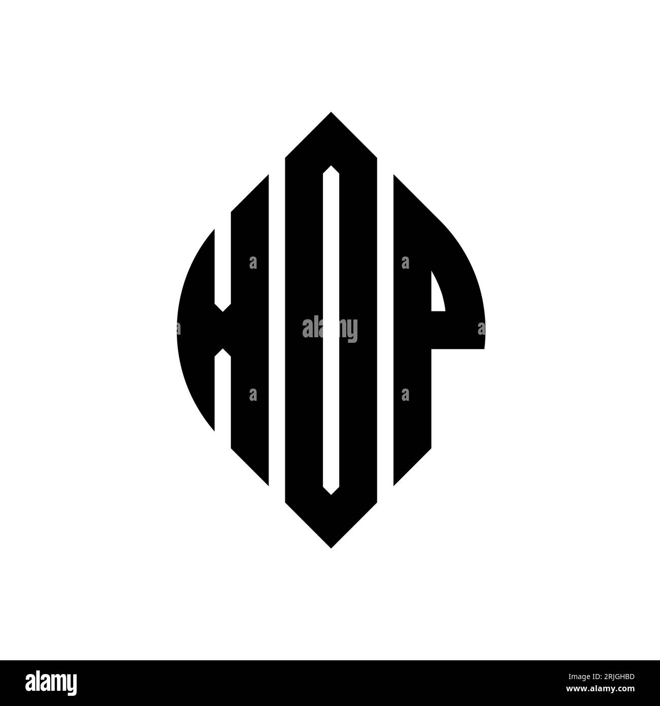 XOP circle letter logo design with circle and ellipse shape. XOP ...