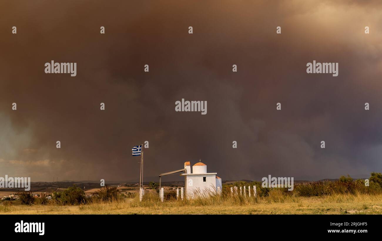 Devastating wildfire in Alexandroupolis Evros Greece, ecological and ...