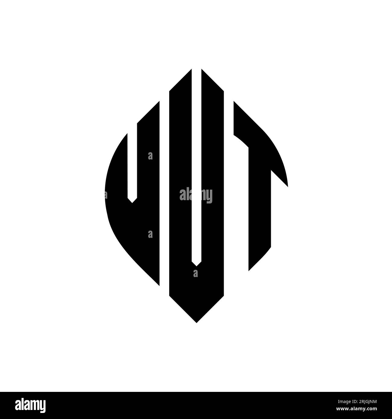 VVT circle letter logo design with circle and ellipse shape. VVT ...