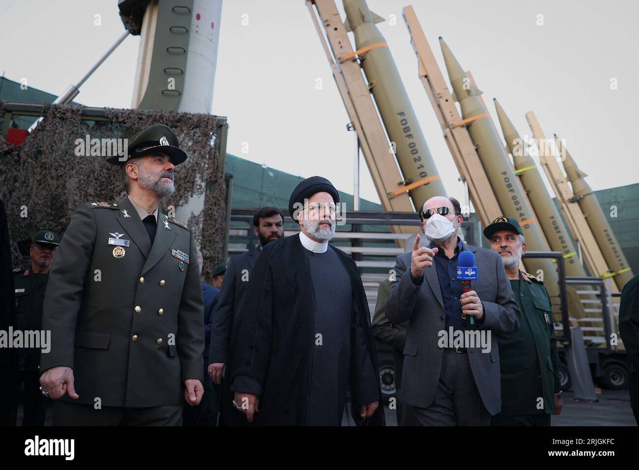 Tehran, Iran. 23rd Aug, 2023. Iranian President EBRAHIM RAISI (C ...