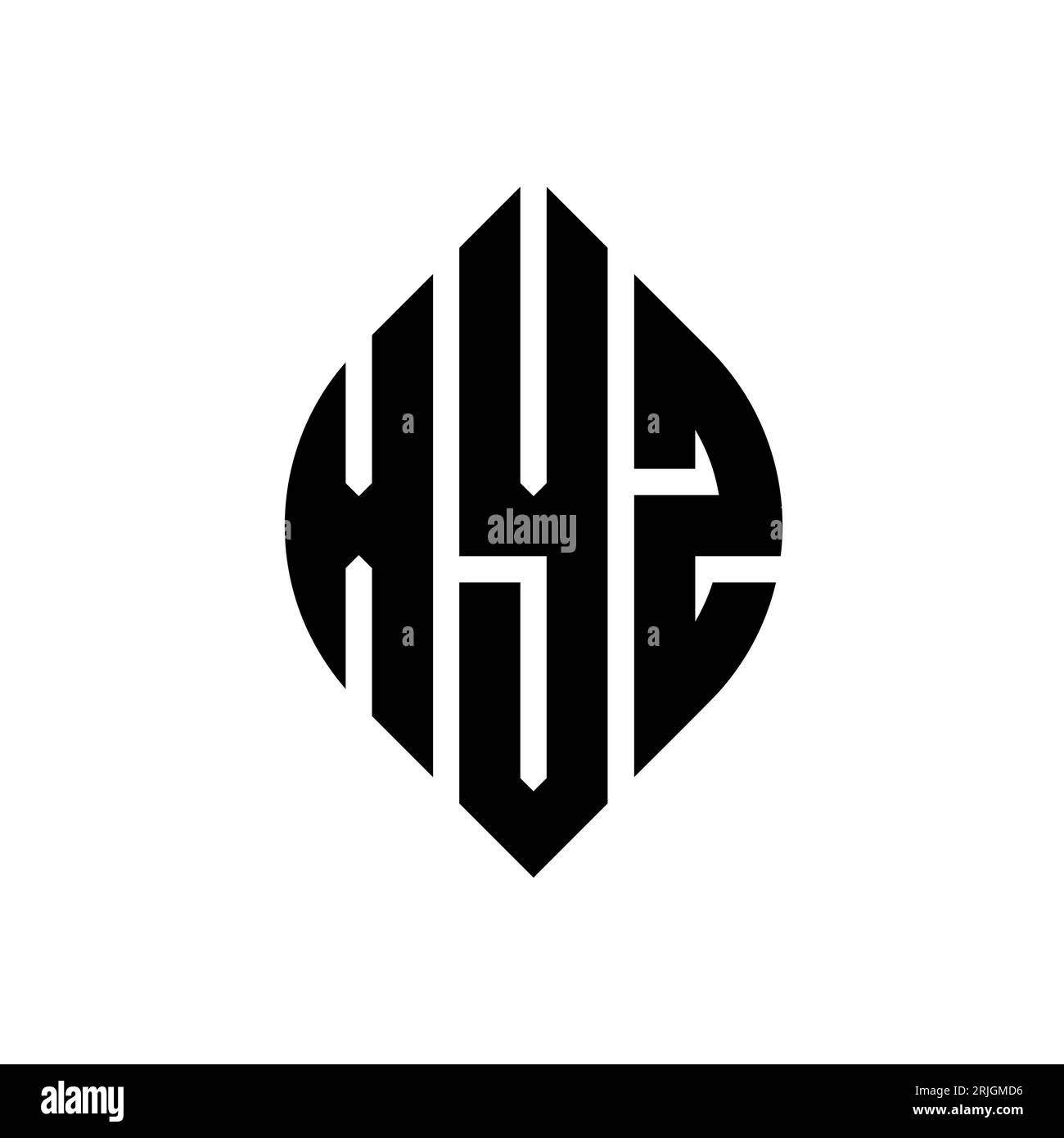 XYZ circle letter logo design with circle and ellipse shape. XYZ ellipse letters with ...