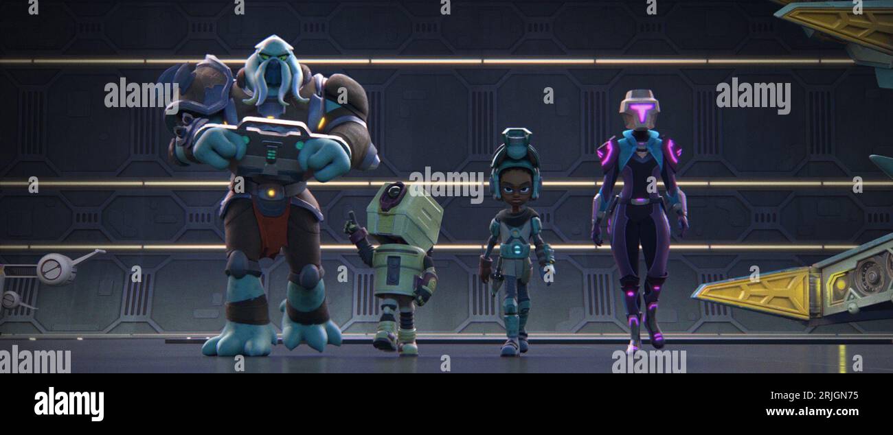 MY DAD THE BOUNTY HUNTER, from left: Glorlox (voice: Rob Riggle), Sean ...