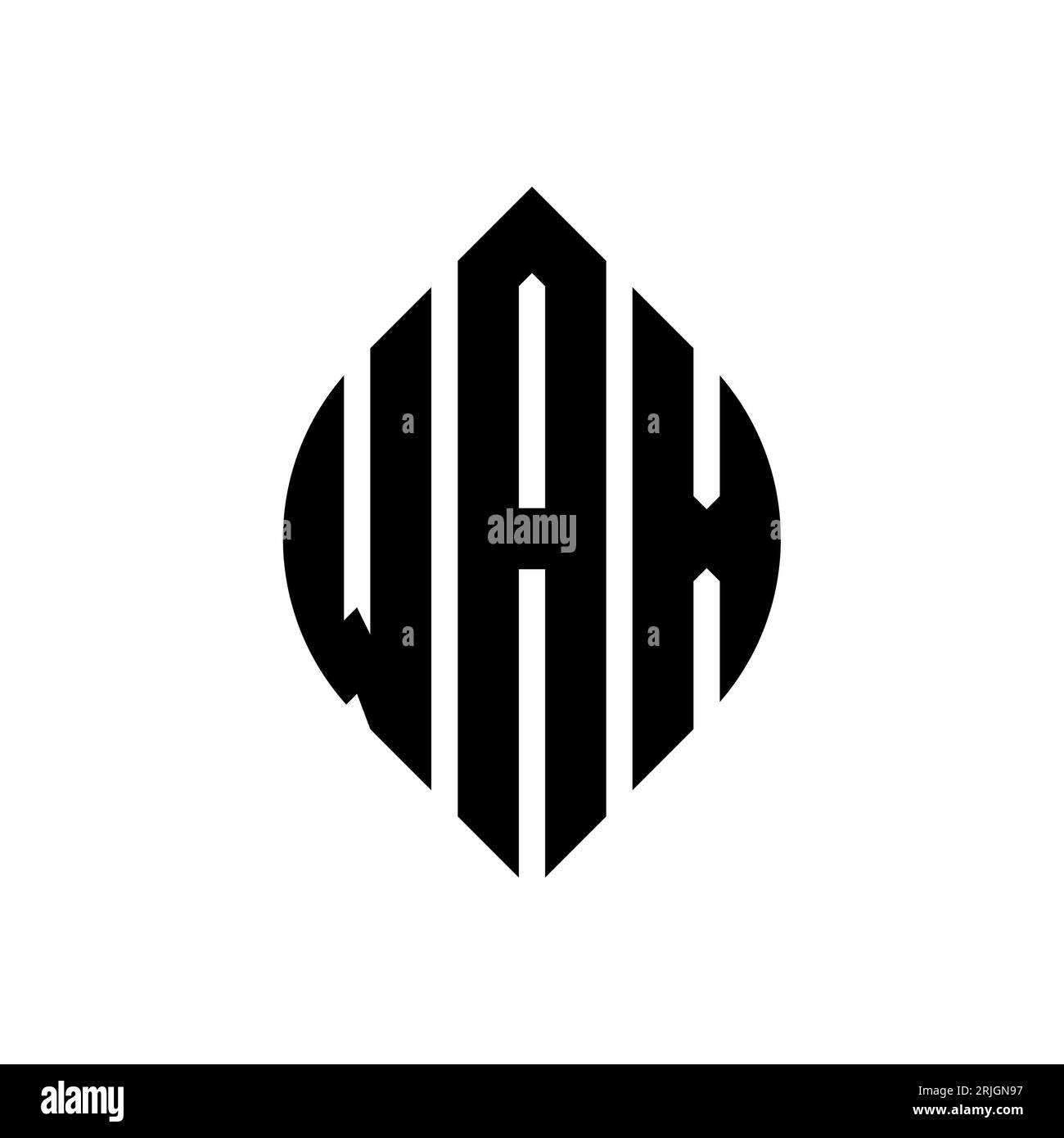 WAX circle letter logo design with circle and ellipse shape. WAX ...