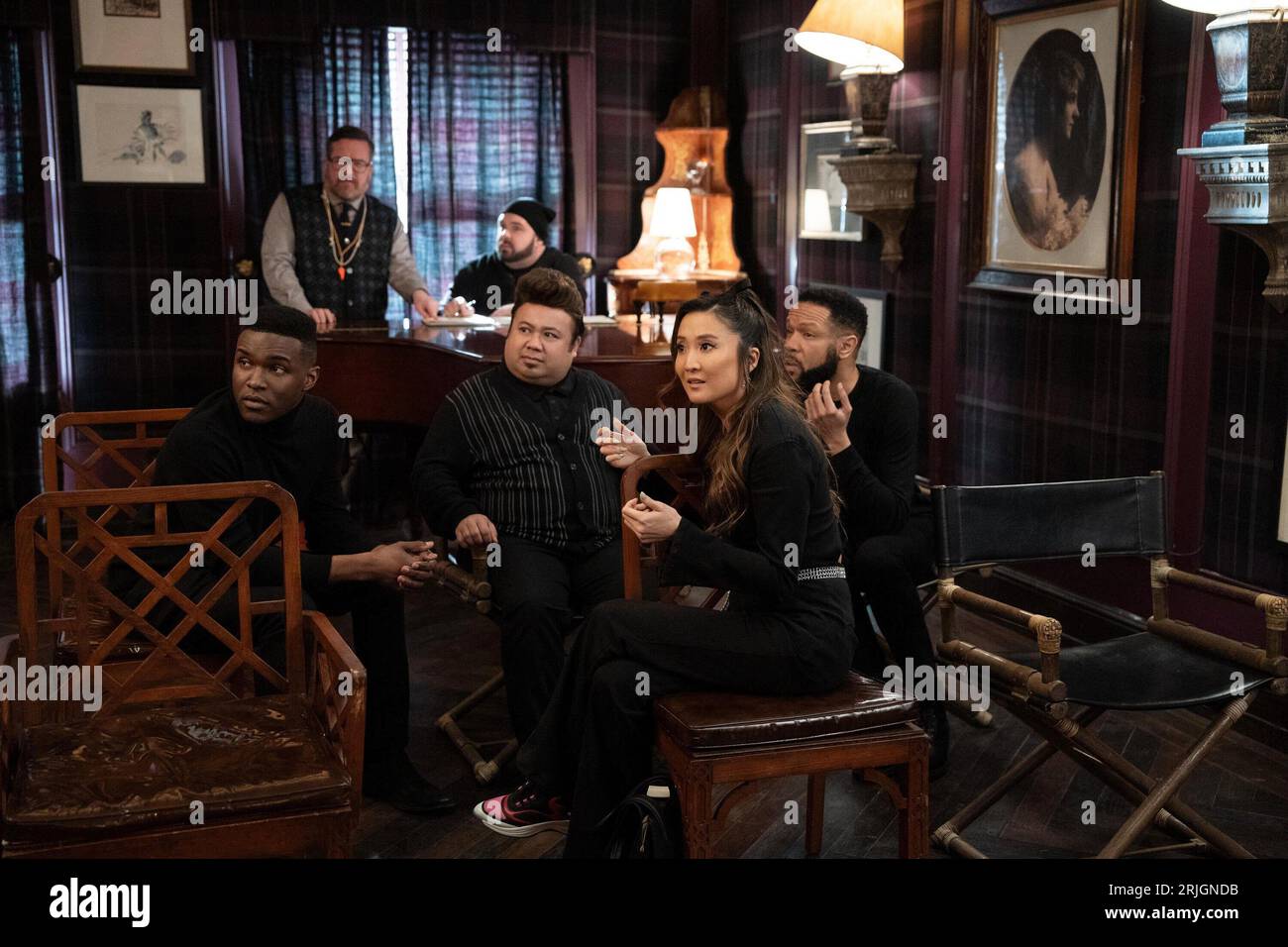 ONLY MURDERS IN THE BUILDING, front from left: Gerald Caesar, Don ...