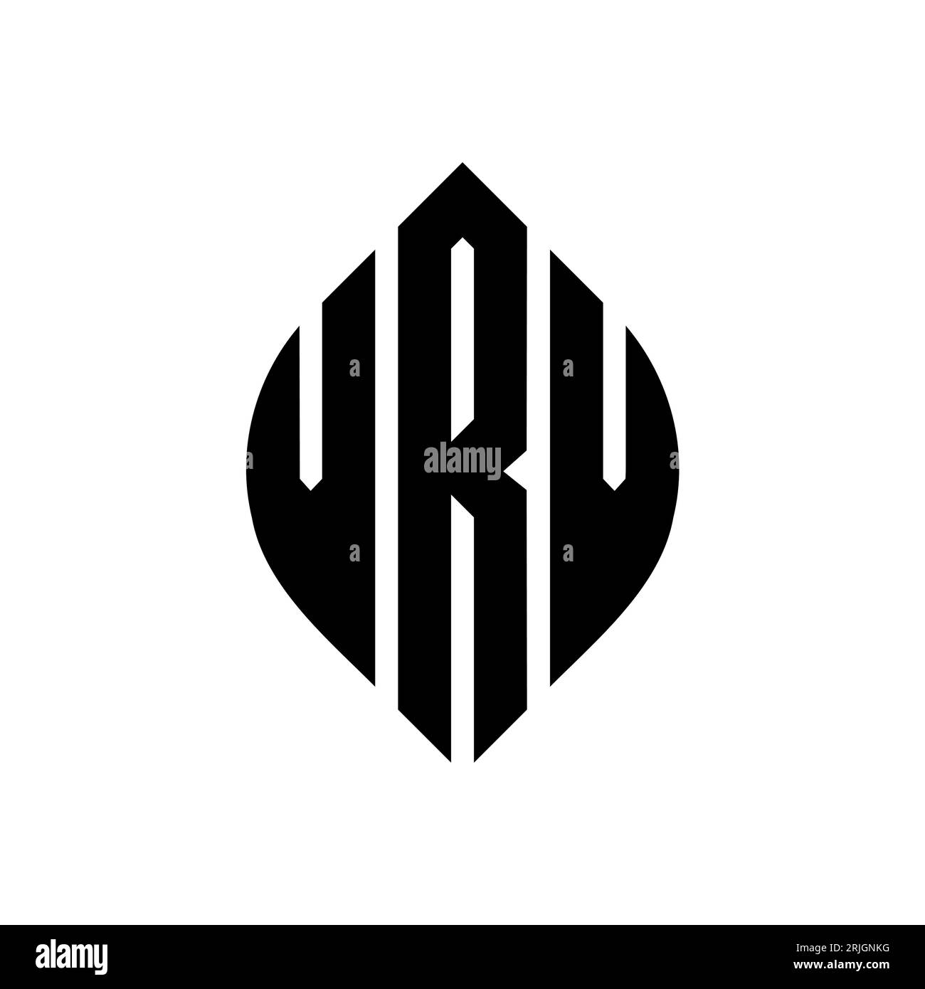 VRV circle letter logo design with circle and ellipse shape. VRV ...