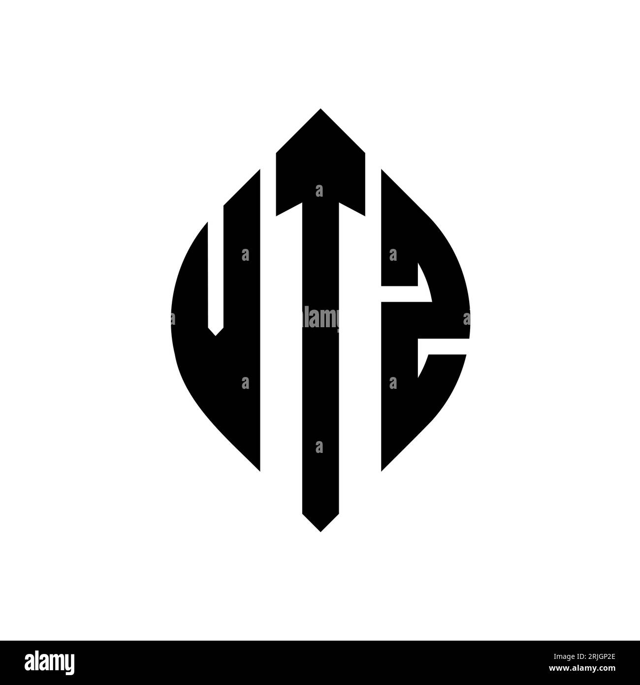 VTZ circle letter logo design with circle and ellipse shape. VTZ ...
