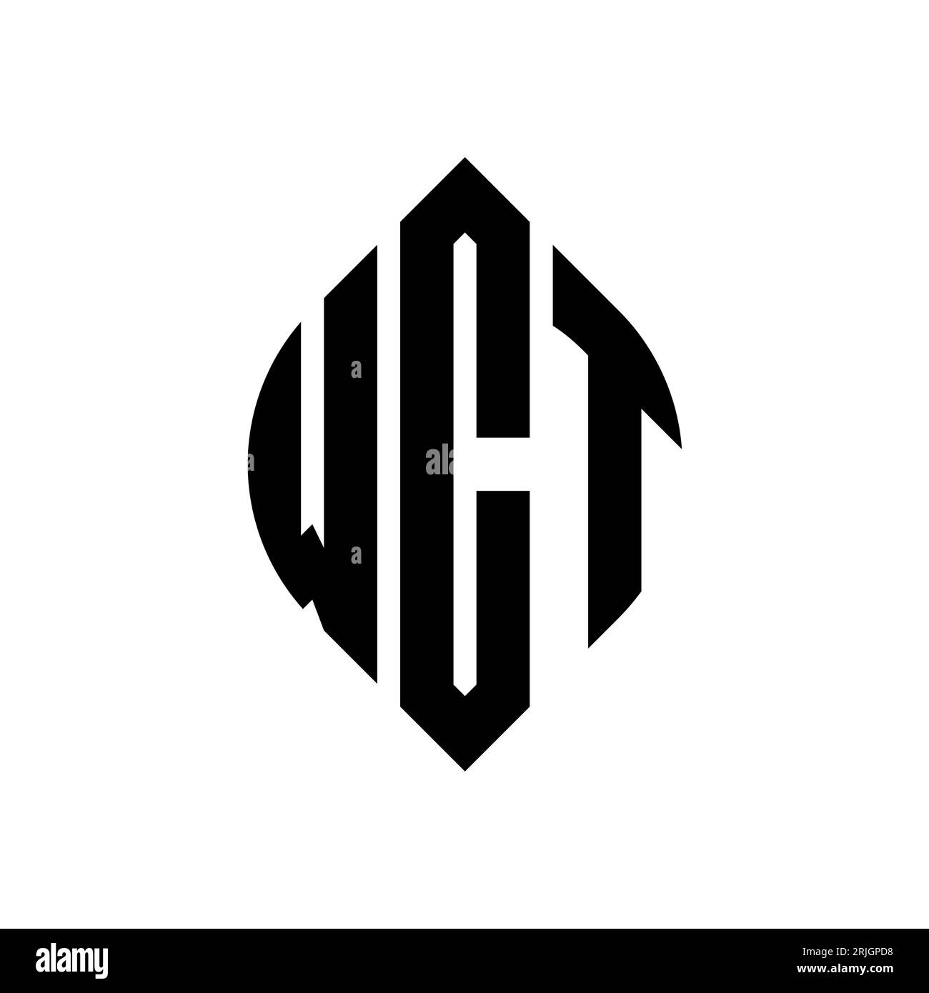 WCT circle letter logo design with circle and ellipse shape. WCT ...