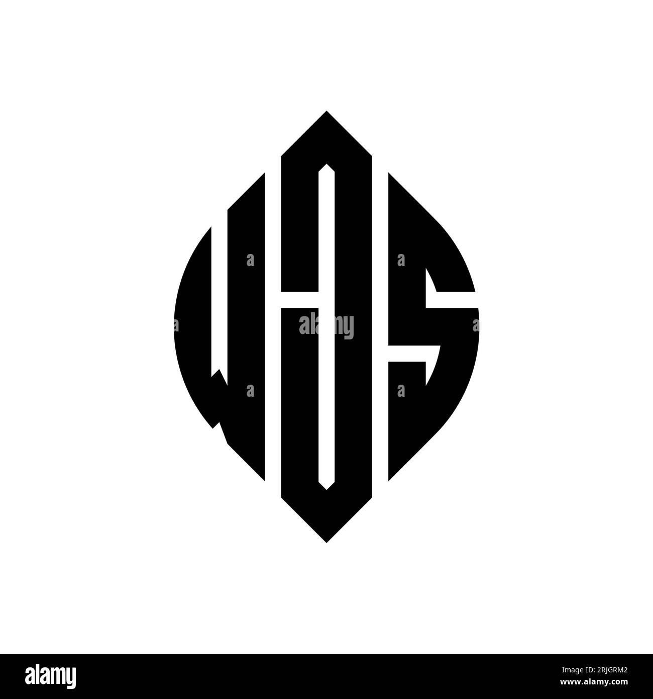 WJS circle letter logo design with circle and ellipse shape. WJS ...