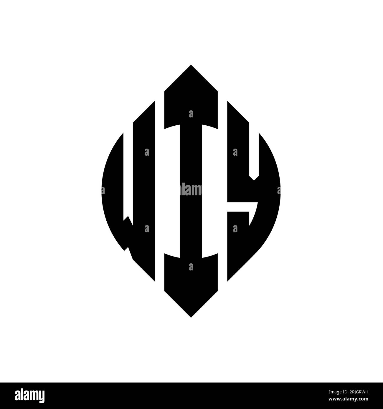WIY circle letter logo design with circle and ellipse shape. WIY ...