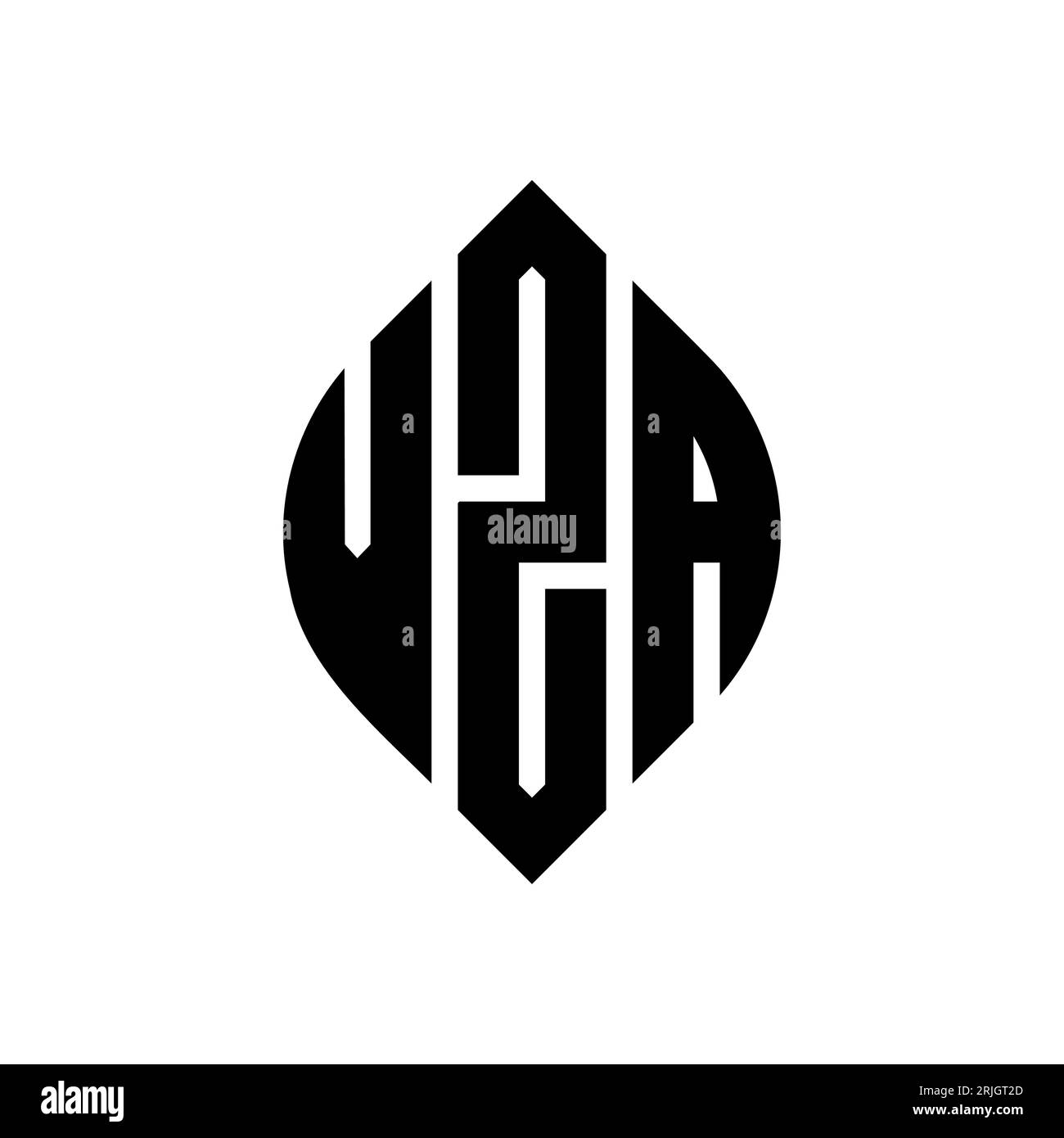 VZA circle letter logo design with circle and ellipse shape. VZA ...