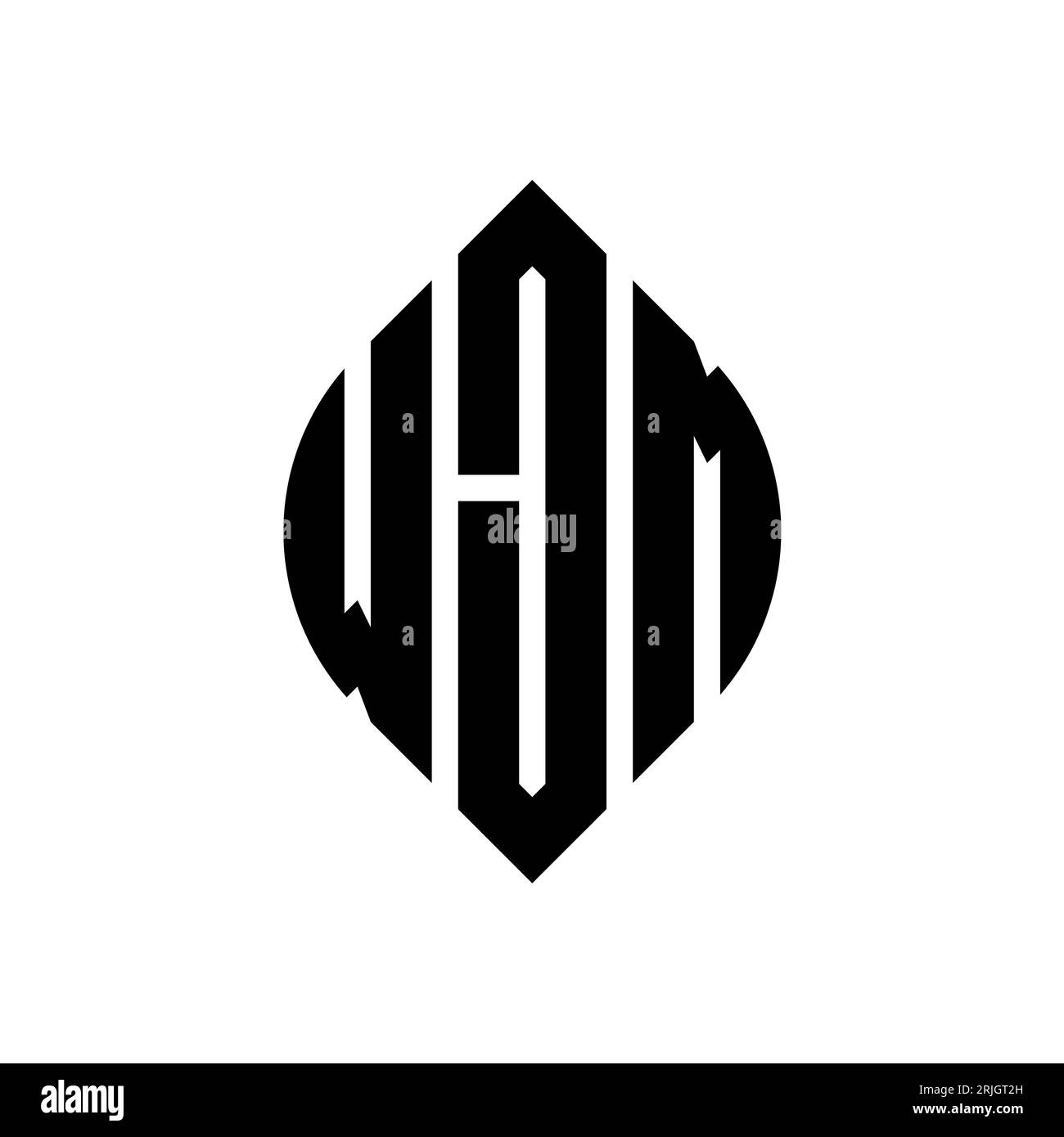 WJM circle letter logo design with circle and ellipse shape. WJM ...