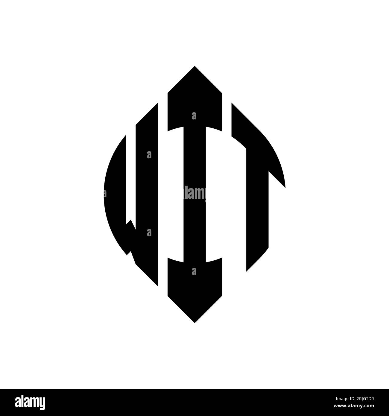 WIT circle letter logo design with circle and ellipse shape. WIT ...