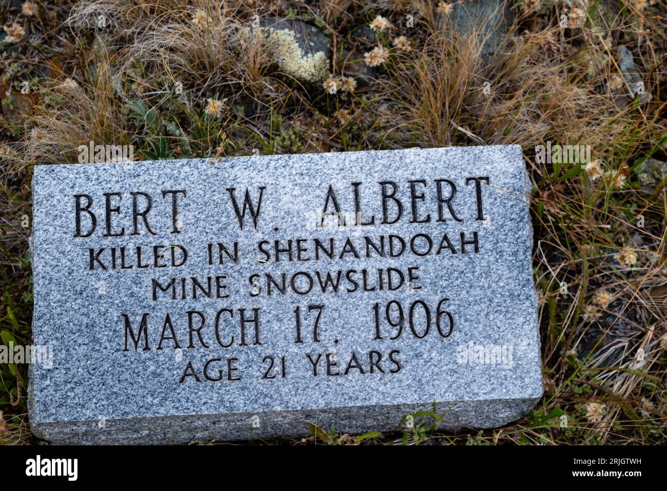 The old headstones at Silverton Hillside Cemetery offer brief epitaphs ...