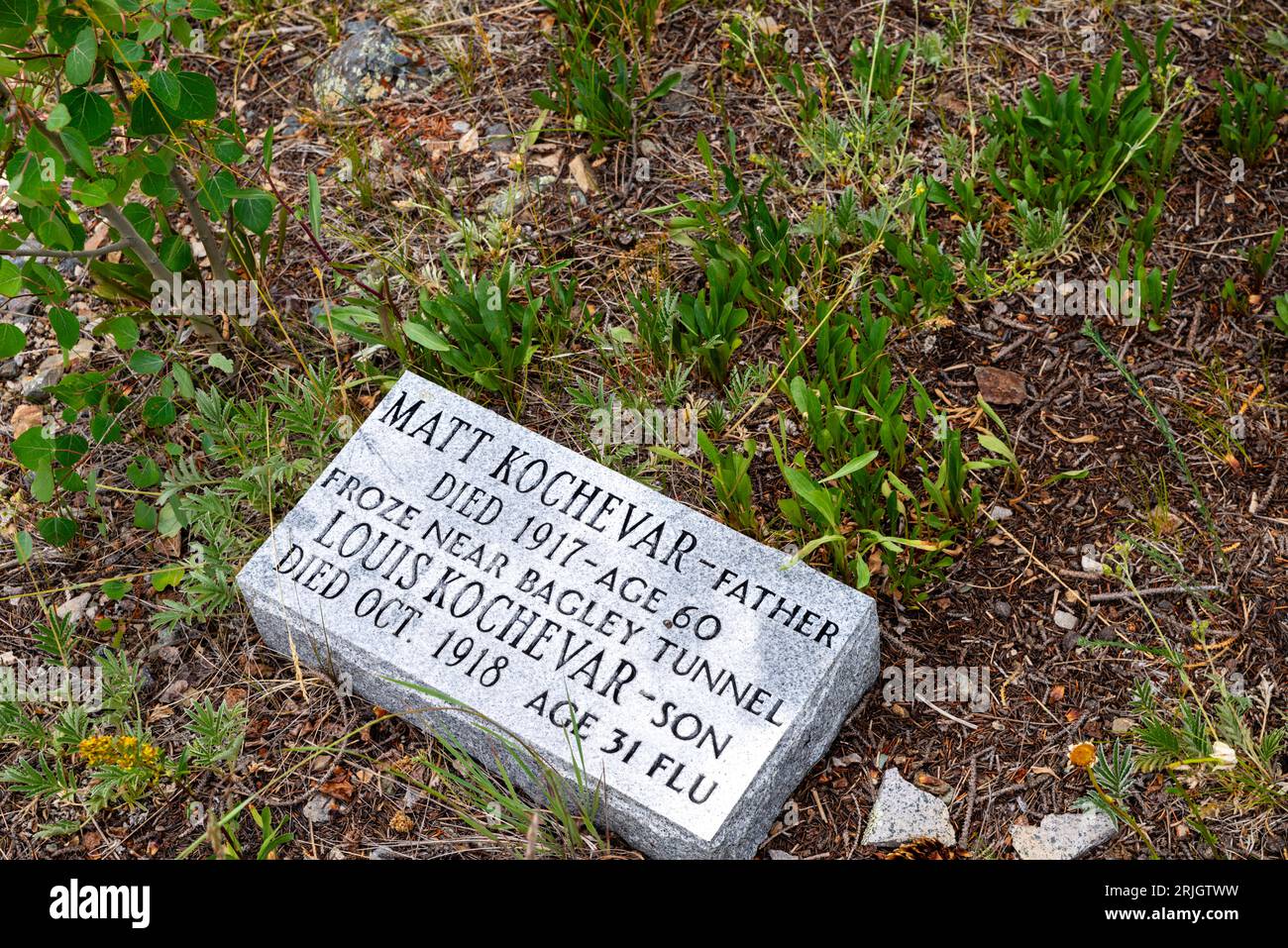 The old headstones at Silverton Hillside Cemetery offer brief epitaphs ...