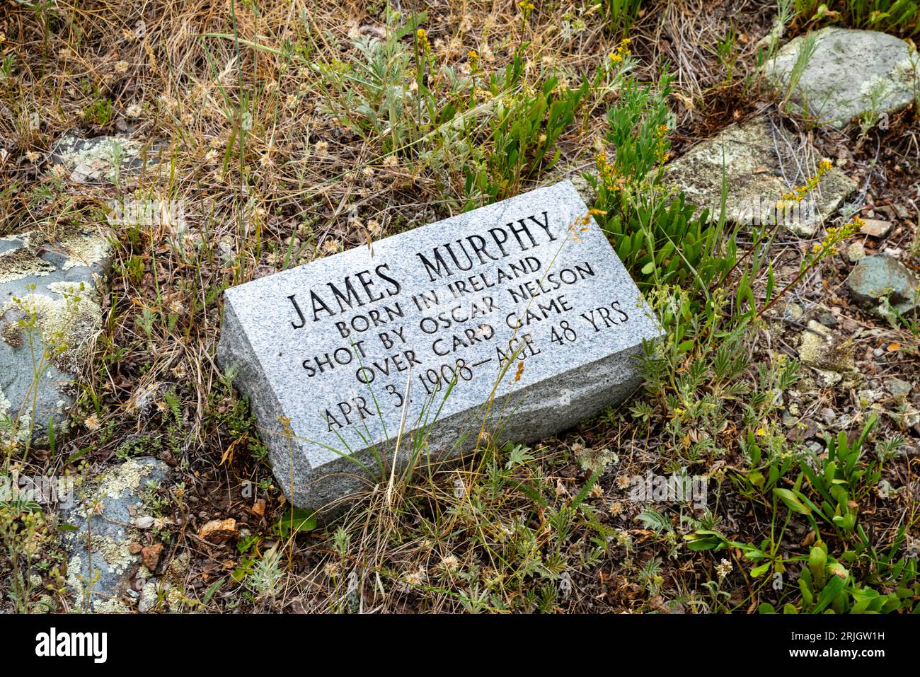 The old headstones at Silverton Hillside Cemetery offer brief epitaphs ...