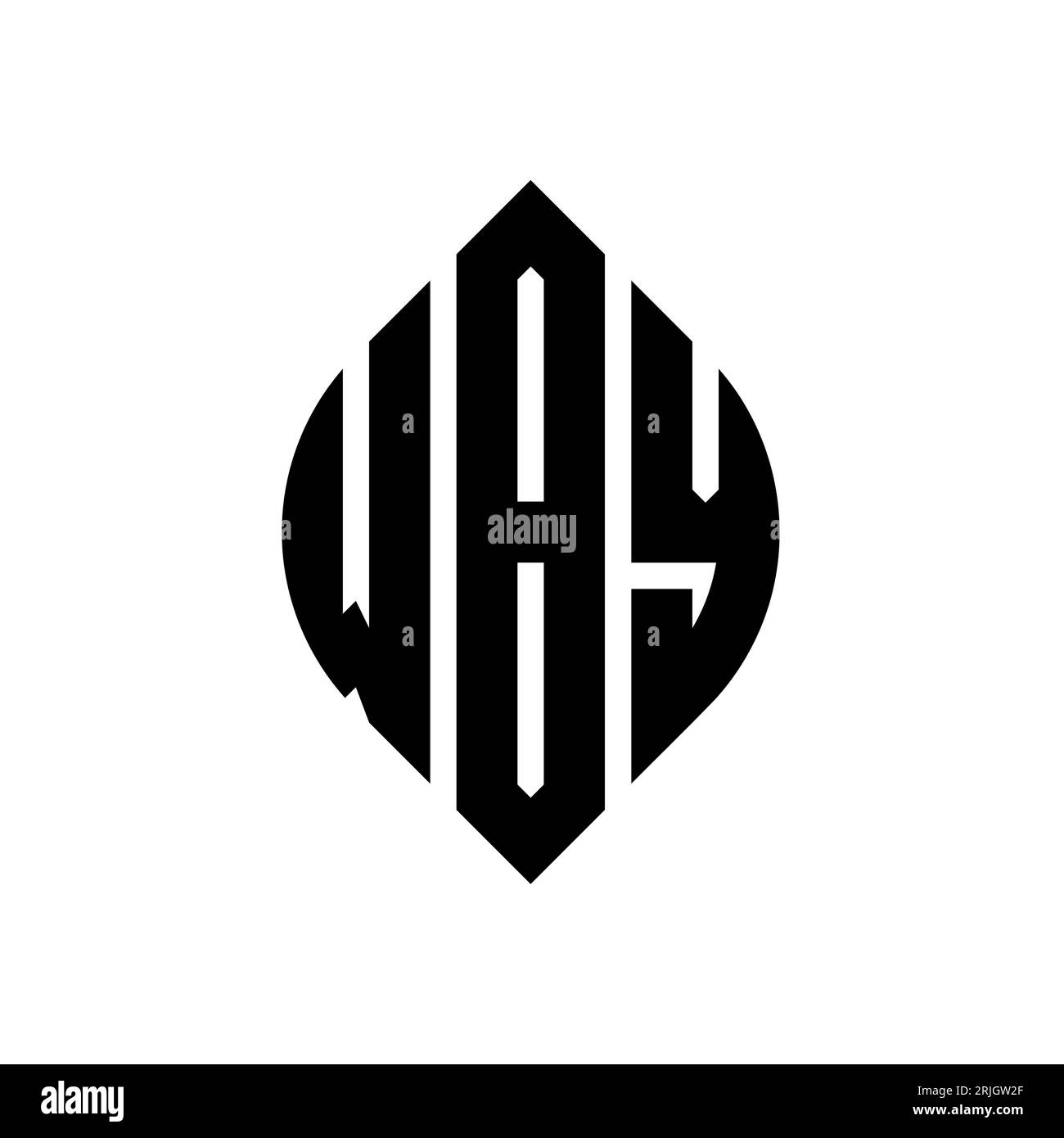 WBY circle letter logo design with circle and ellipse shape. WBY ...
