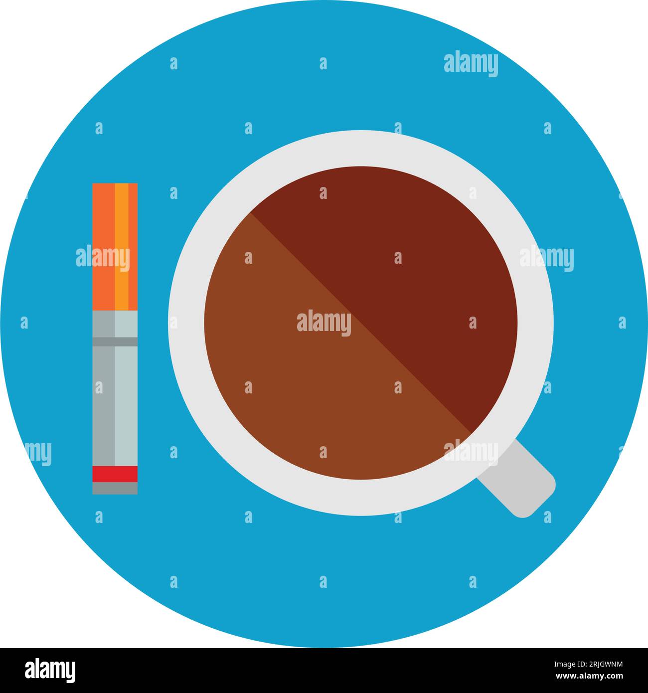 Coffee cup with cigarette icon Stock Vector Image & Art - Alamy