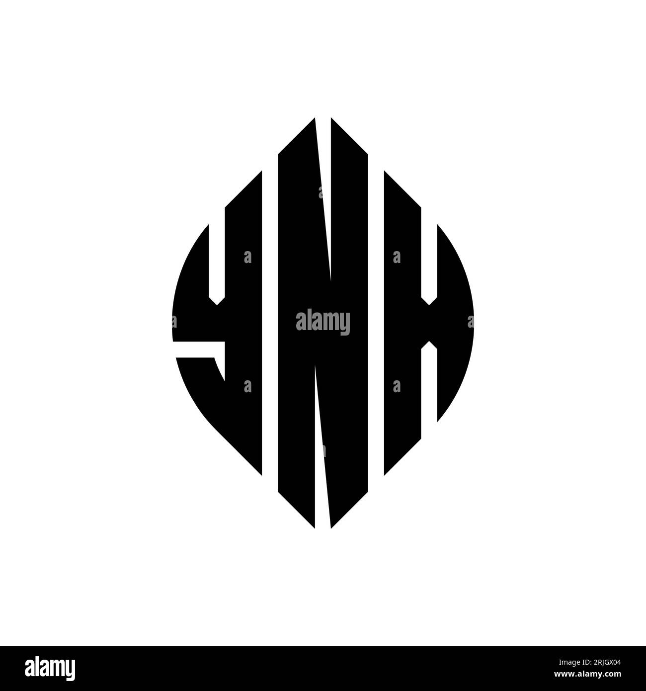 YNX circle letter logo design with circle and ellipse shape. YNX ...