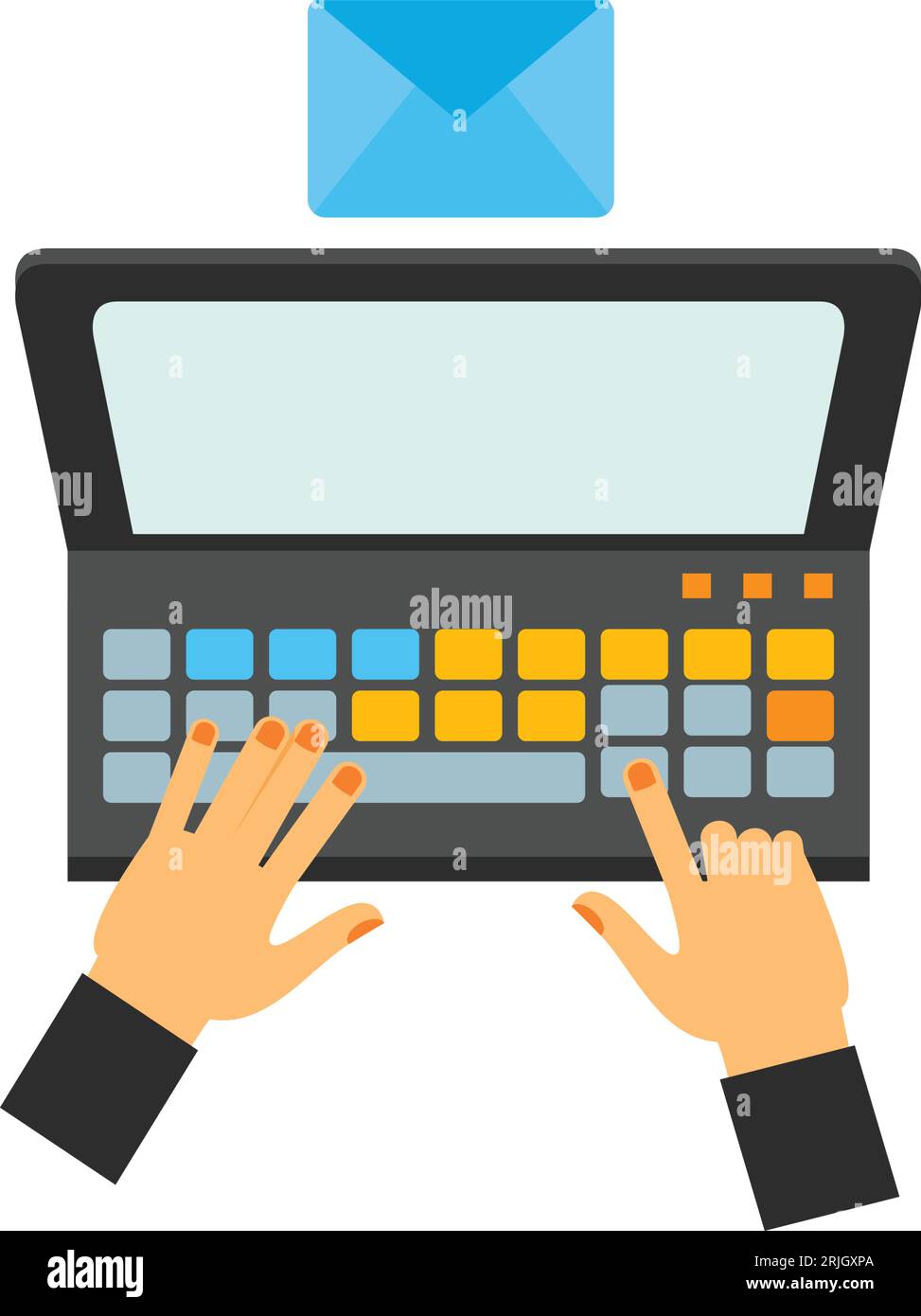 Composing an email Stock Vector Images - Alamy