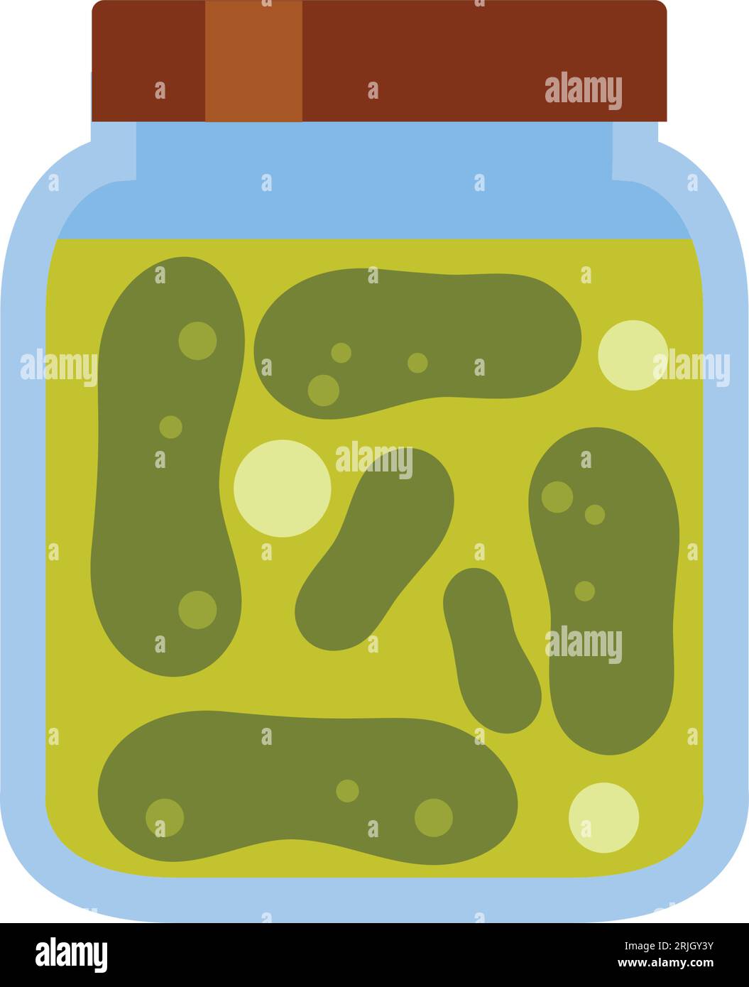 Cucumber pickled marinated cucumbers Stock Vector Images - Alamy