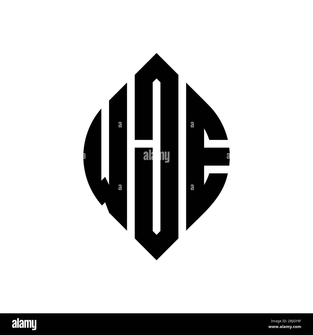 WJE circle letter logo design with circle and ellipse shape. WJE ...
