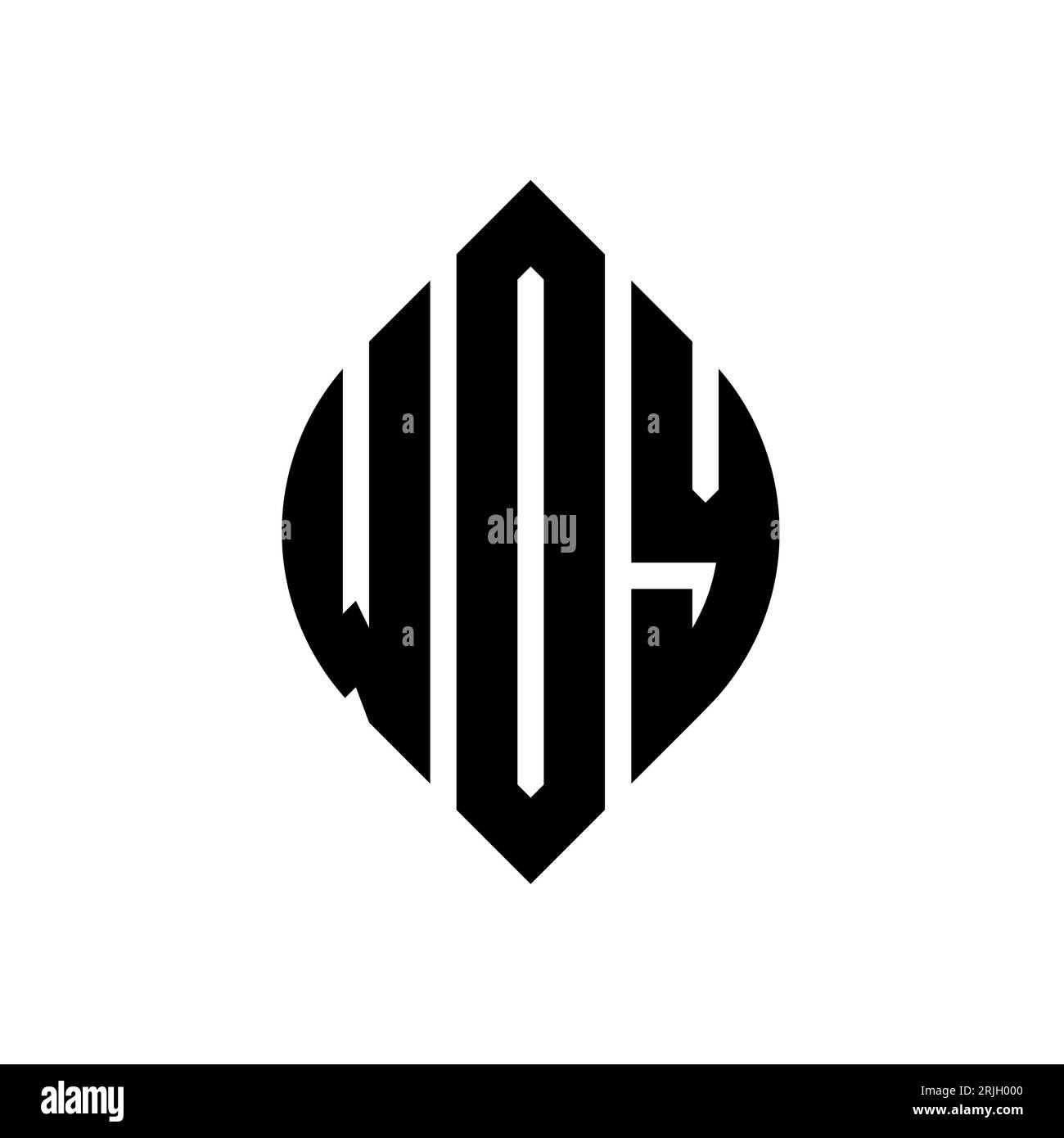 WOY circle letter logo design with circle and ellipse shape. WOY ...