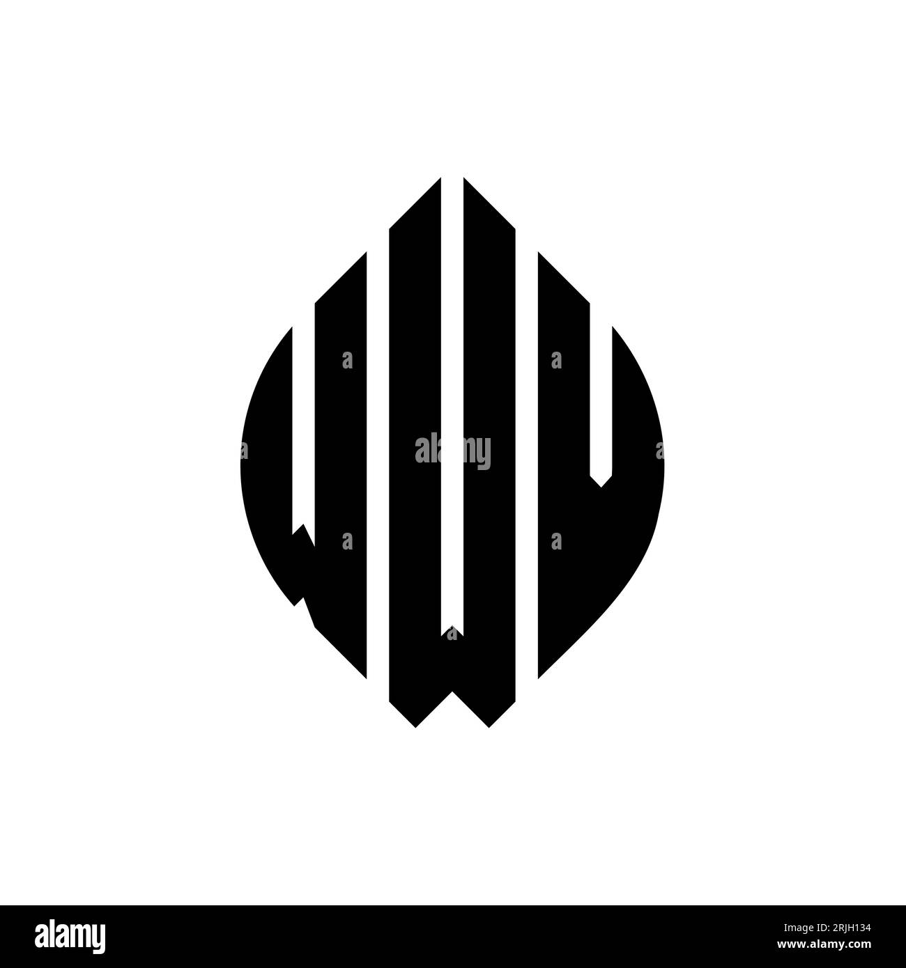 WWV circle letter logo design with circle and ellipse shape. WWV ...