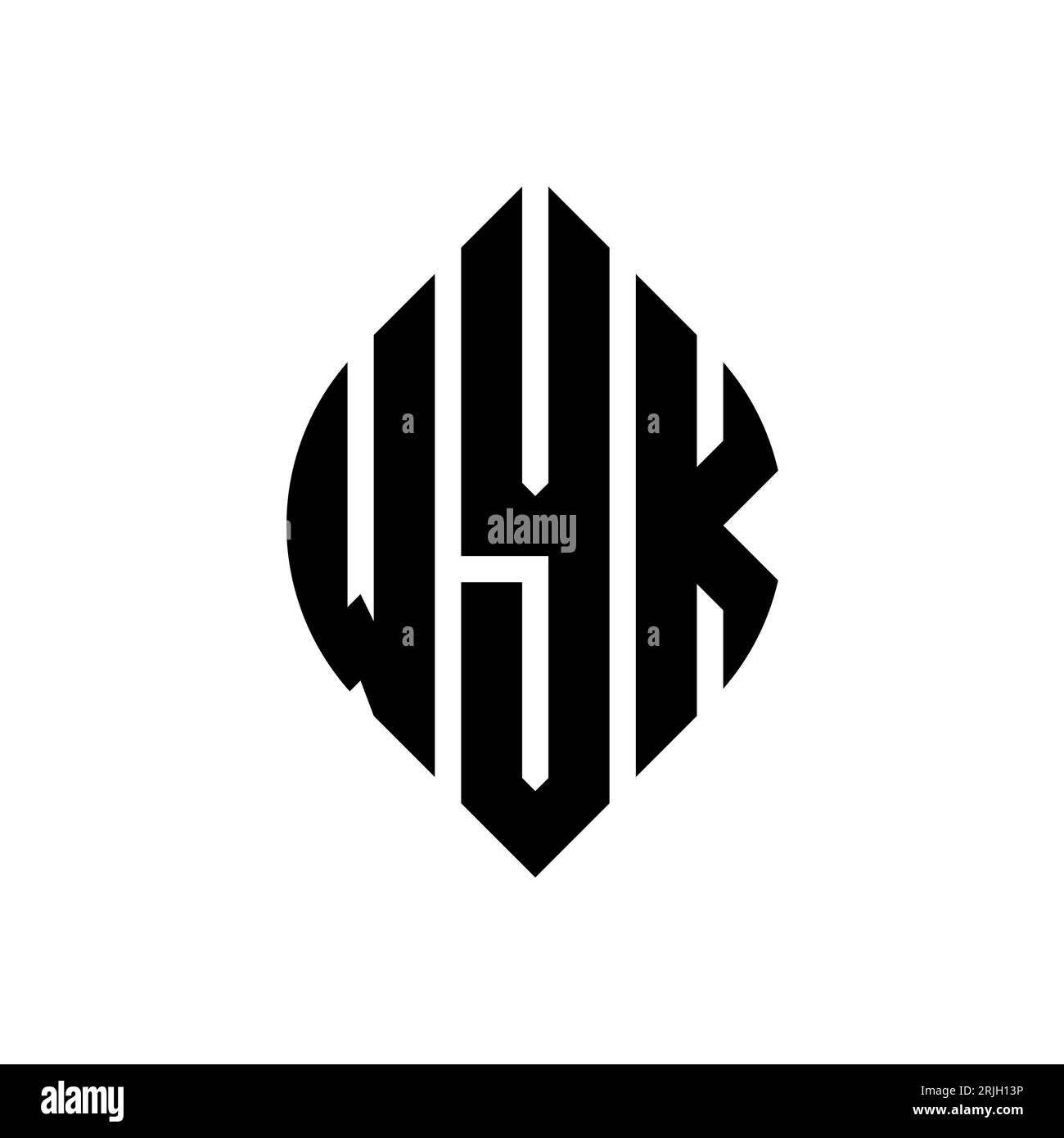 WYK circle letter logo design with circle and ellipse shape. WYK ...