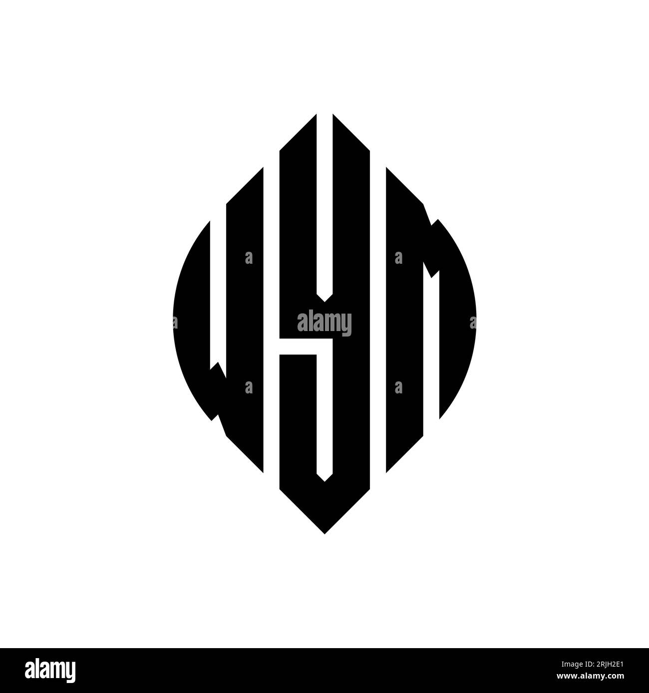 WYM circle letter logo design with circle and ellipse shape. WYM ...