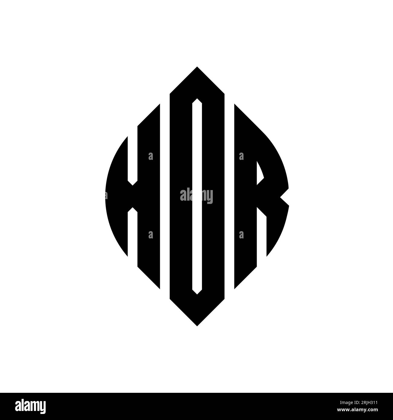 XDR circle letter logo design with circle and ellipse shape. XDR ...