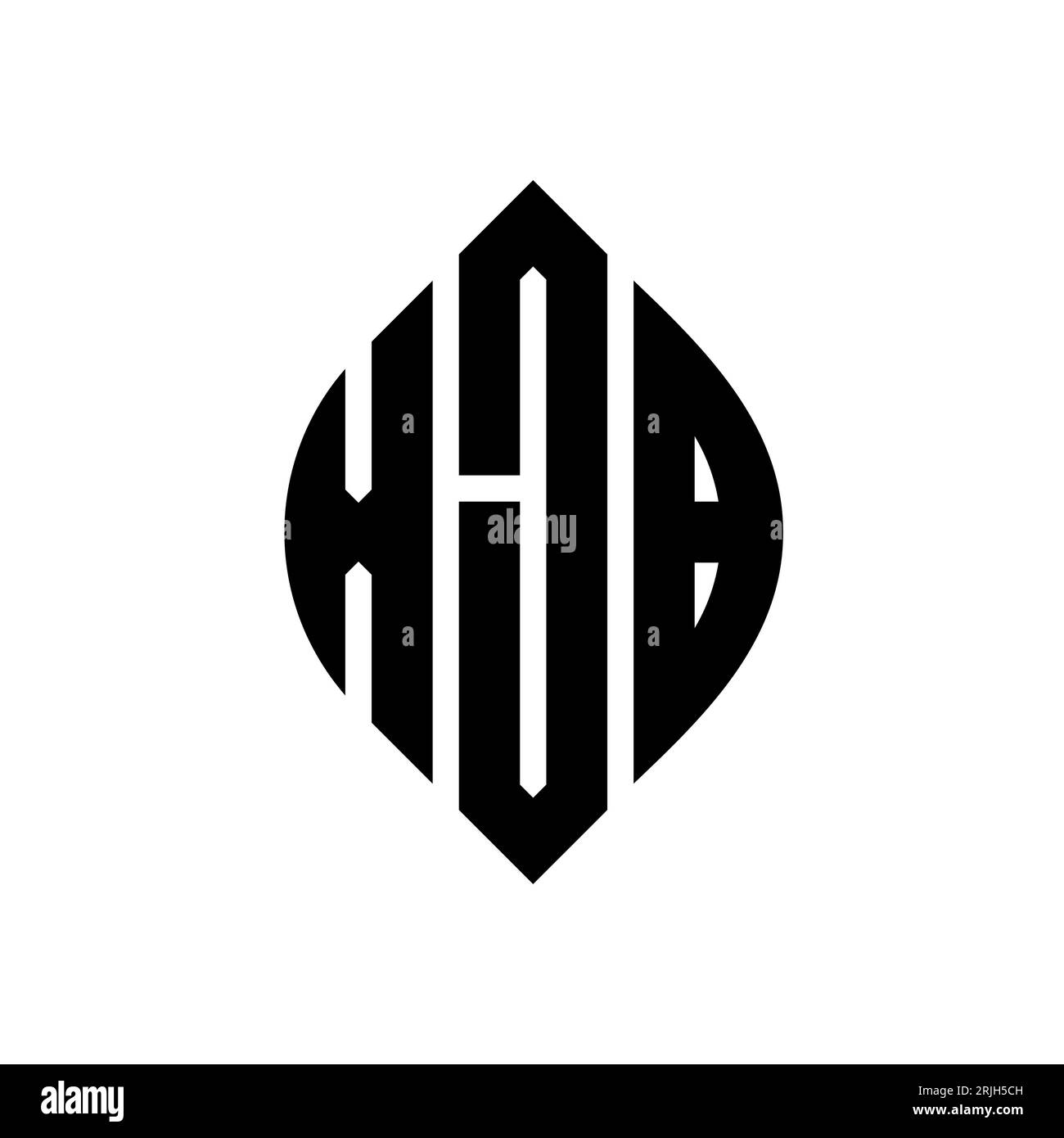 XJB circle letter logo design with circle and ellipse shape. XJB ...