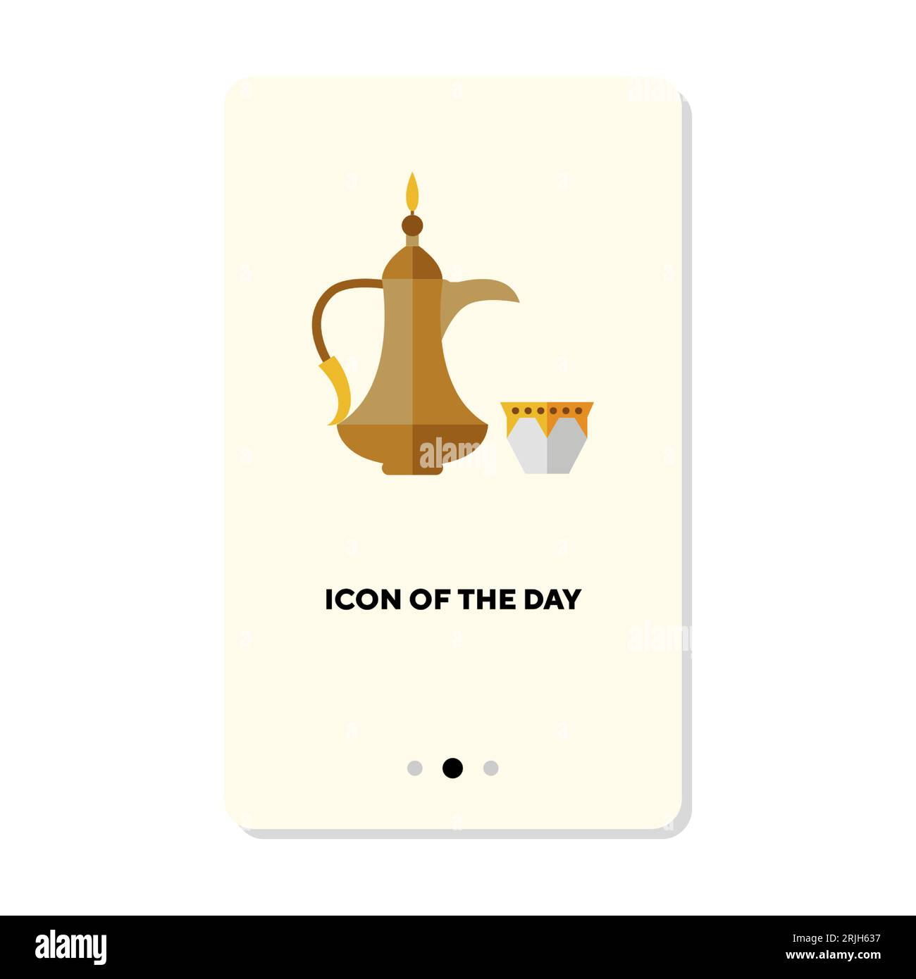 Arabic coffee pot and cup on white background Stock Vector Image & Art ...