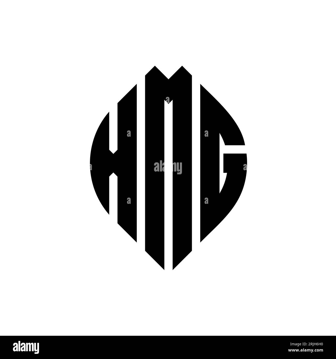 XMG circle letter logo design with circle and ellipse shape. XMG ...